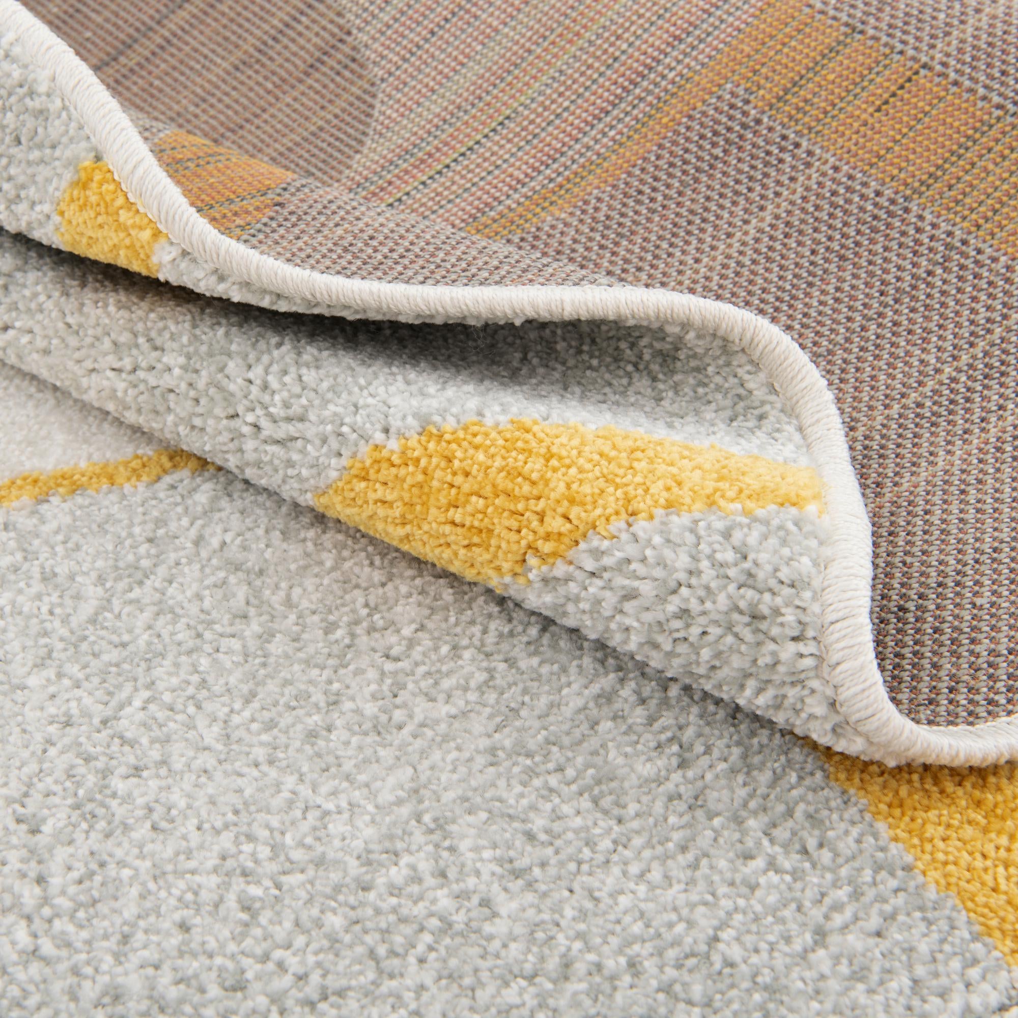 Gray 5' 3 x 5' 3 Sun Whimsy Kids Round Rug | Rugs.com