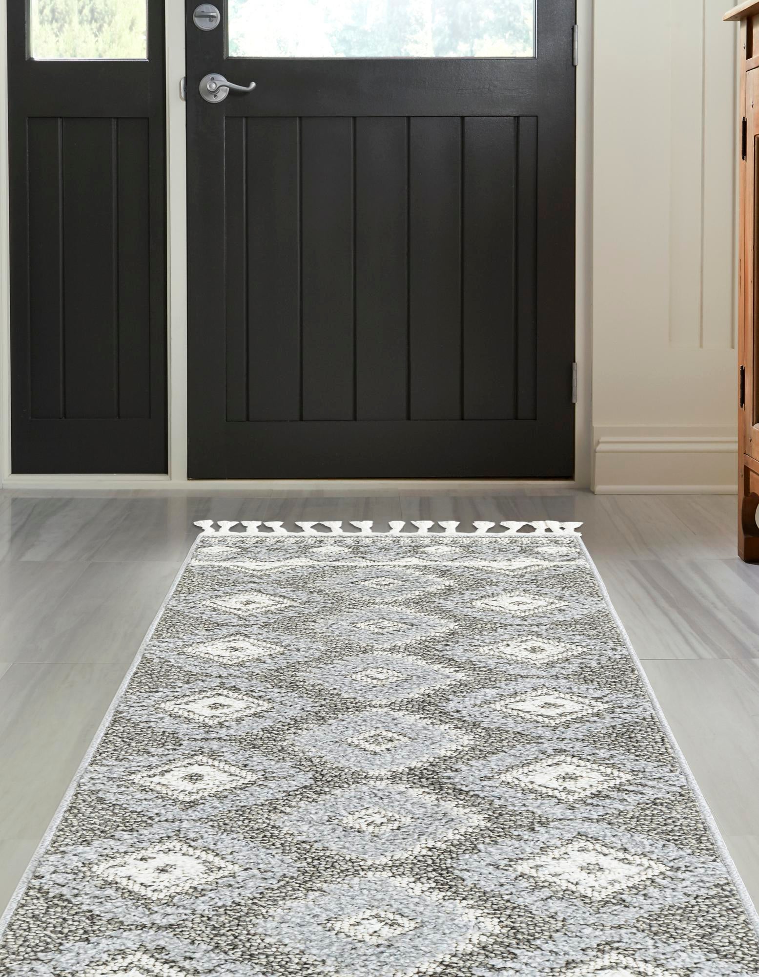 Gray 2' x 4' Boho Runner Rug | Rugs.com