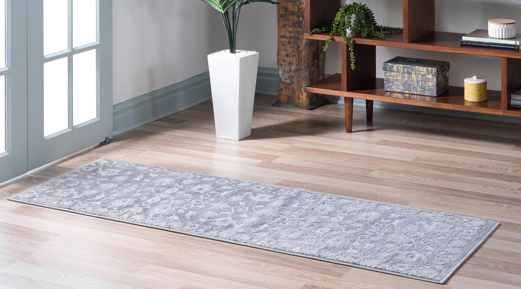 Gray 2' x 6' Boston Runner Rug | Rugs.com