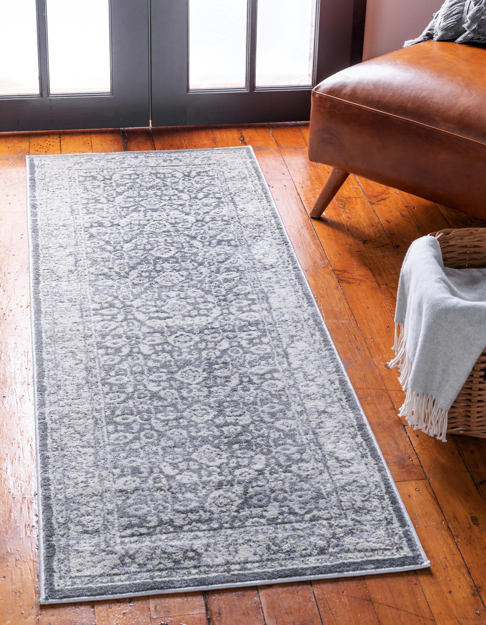 Gray 2' 2 x 6' Noble Runner Rug | Rugs.com