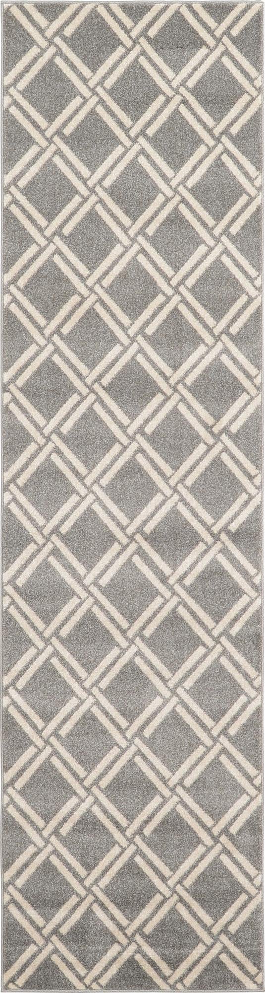 Light Gray 2' 7 x 13' Lattice Runner Rug | Rugs.com