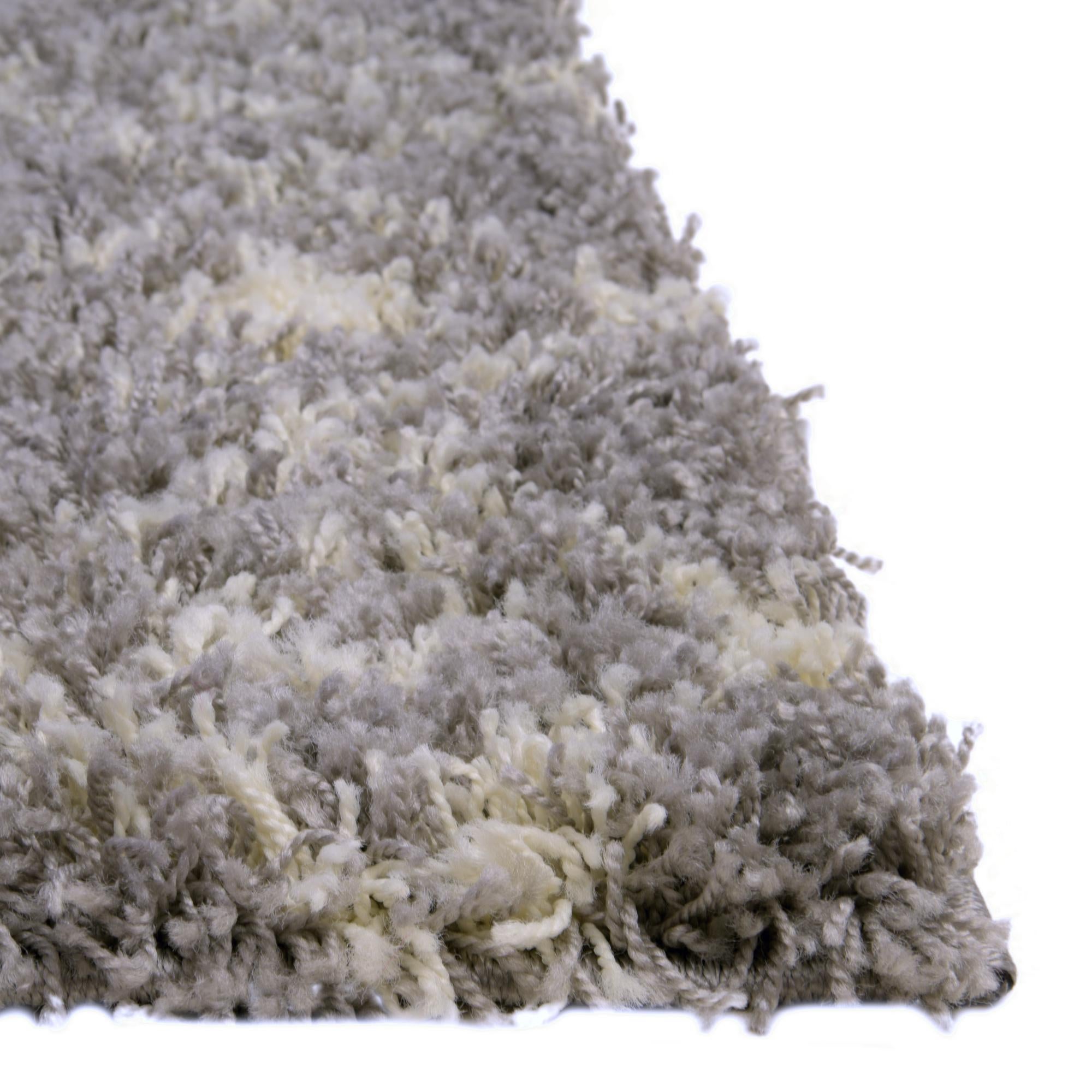 Gray 2' x 8' Moroccan Trellis Shag Runner Rug | Rugs.com