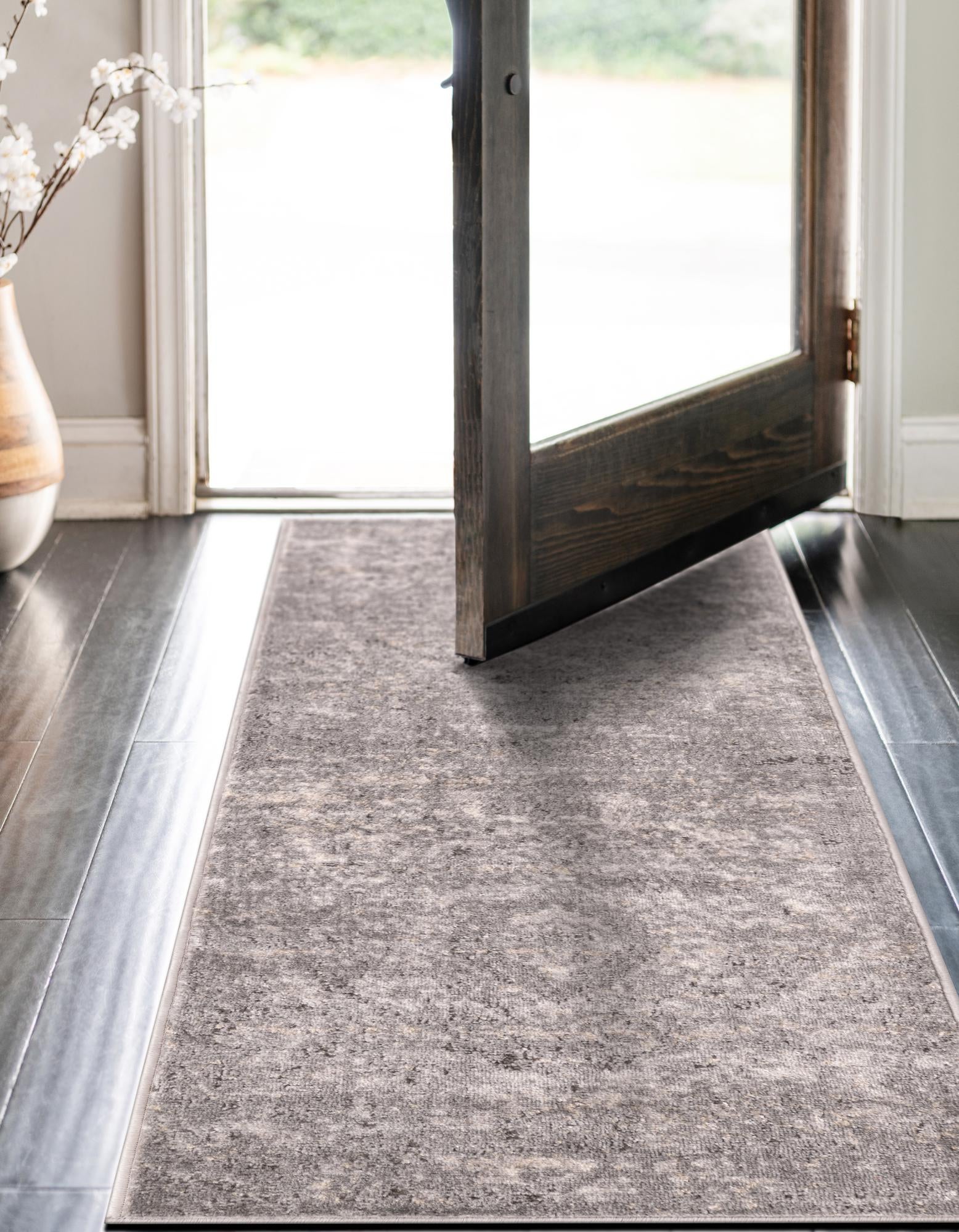 Gray 2' 2 x 12' 2 Oregon Runner Rug | Rugs.com