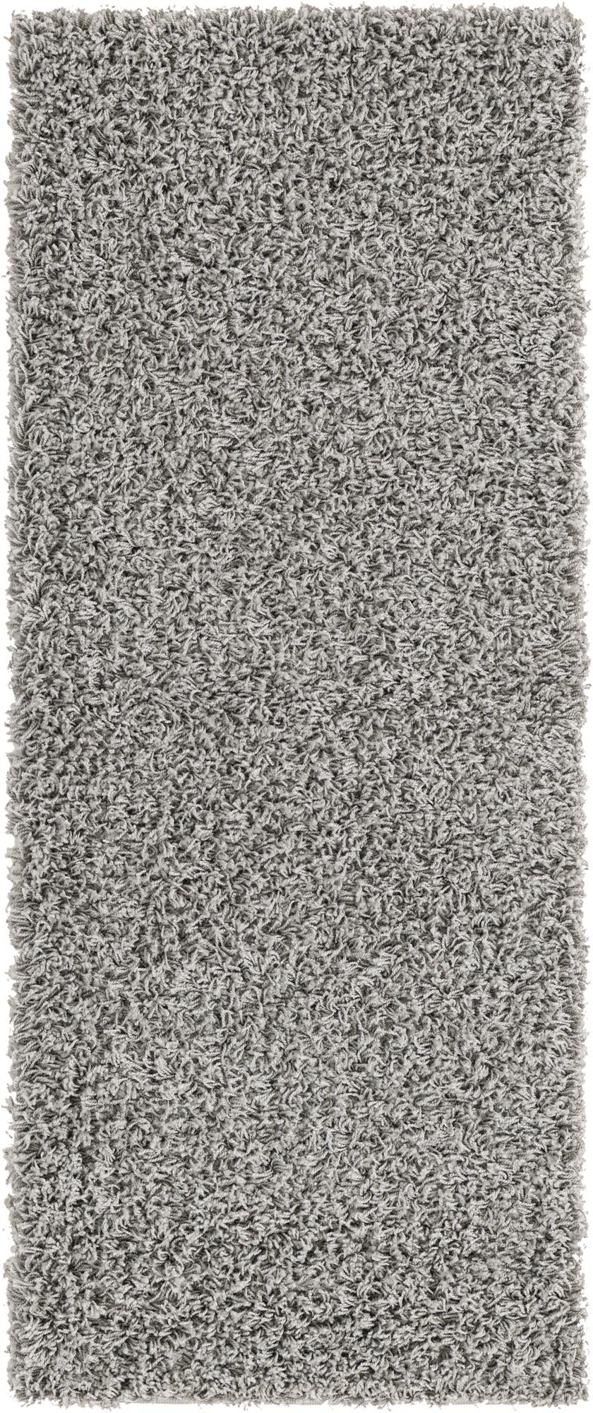 Gray 2' x 5' Solid Shag Runner Rug | Rugs.com