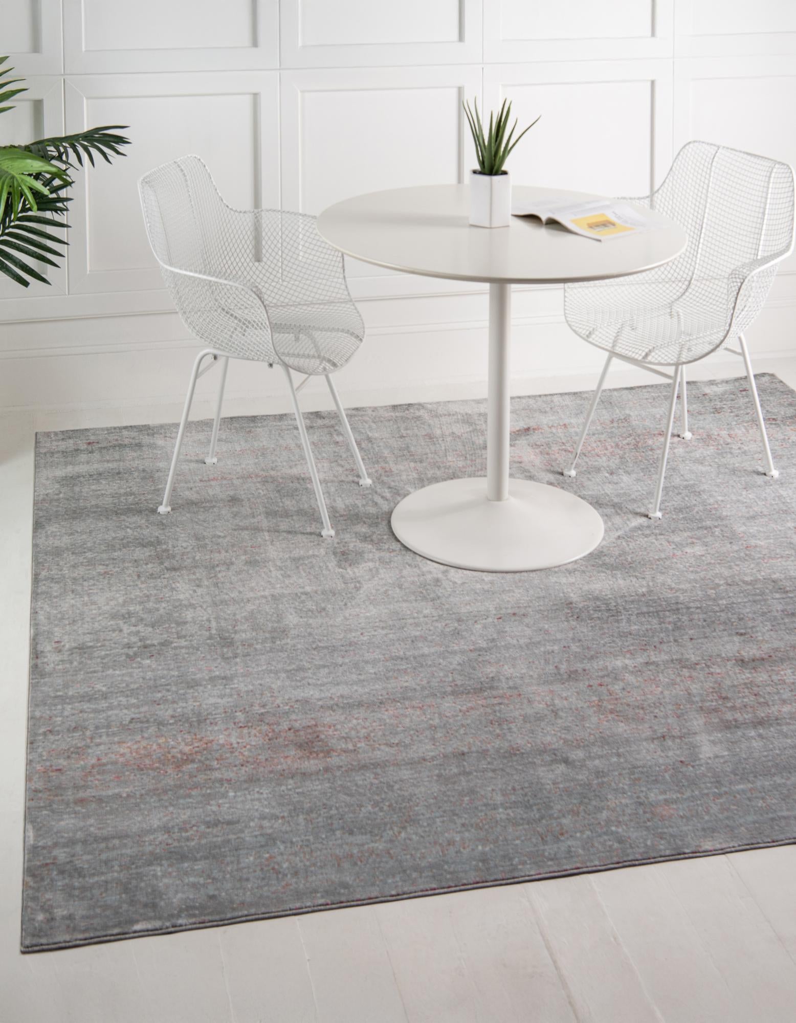 Gray 8' x 8' Alexis Square Rug | Rugs.com