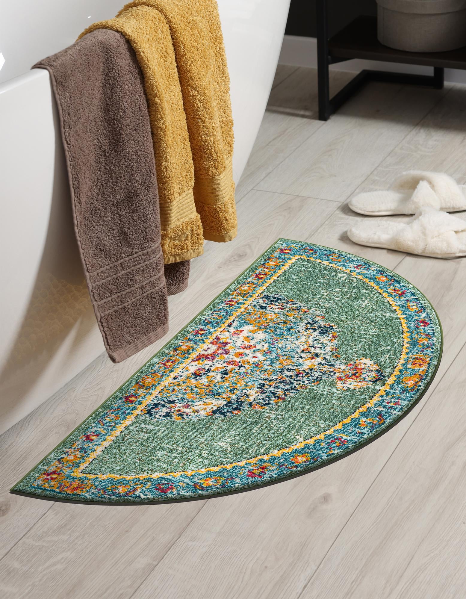 Green 2' 2 x 3' 7 Madeline Hearth Rug | Rugs.com