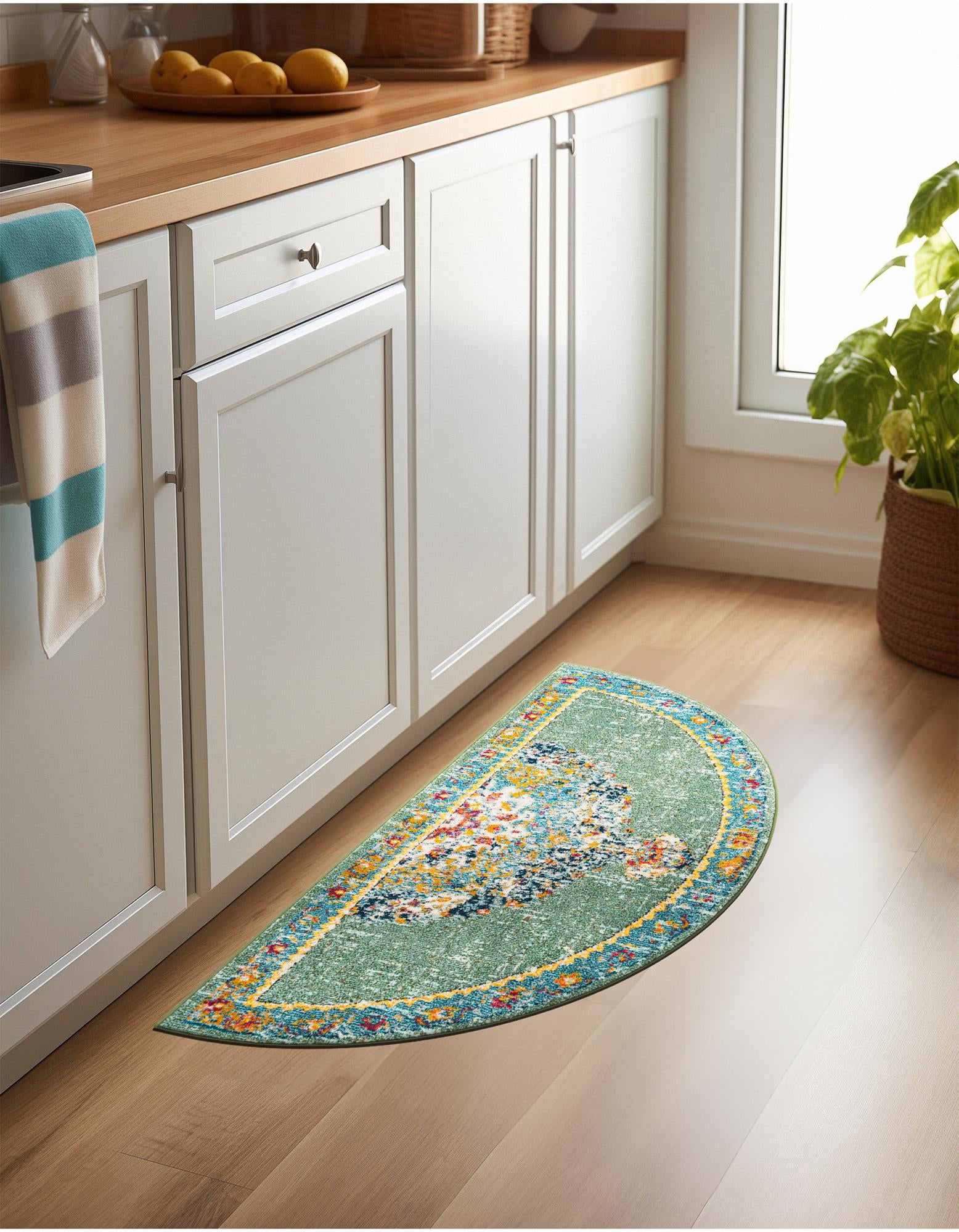 Green 2' 2 x 3' 7 Madeline Hearth Rug | Rugs.com