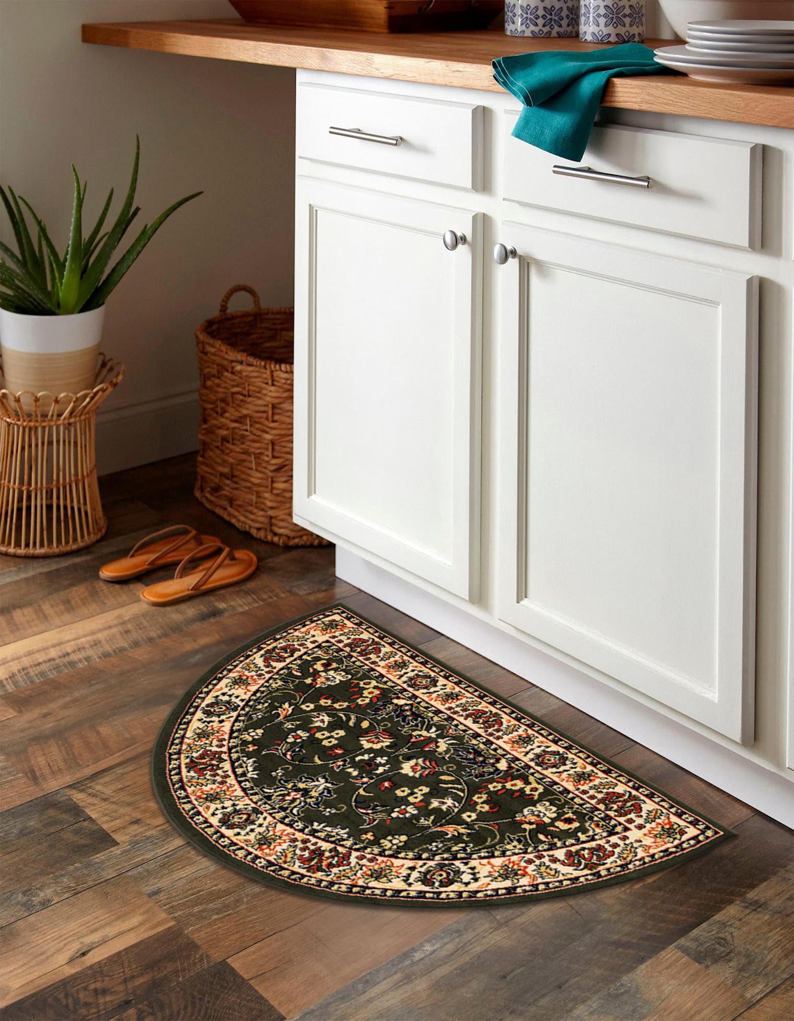 Green 2' 2 x 3' 7 Yasmin Hearth Rug | Rugs.com