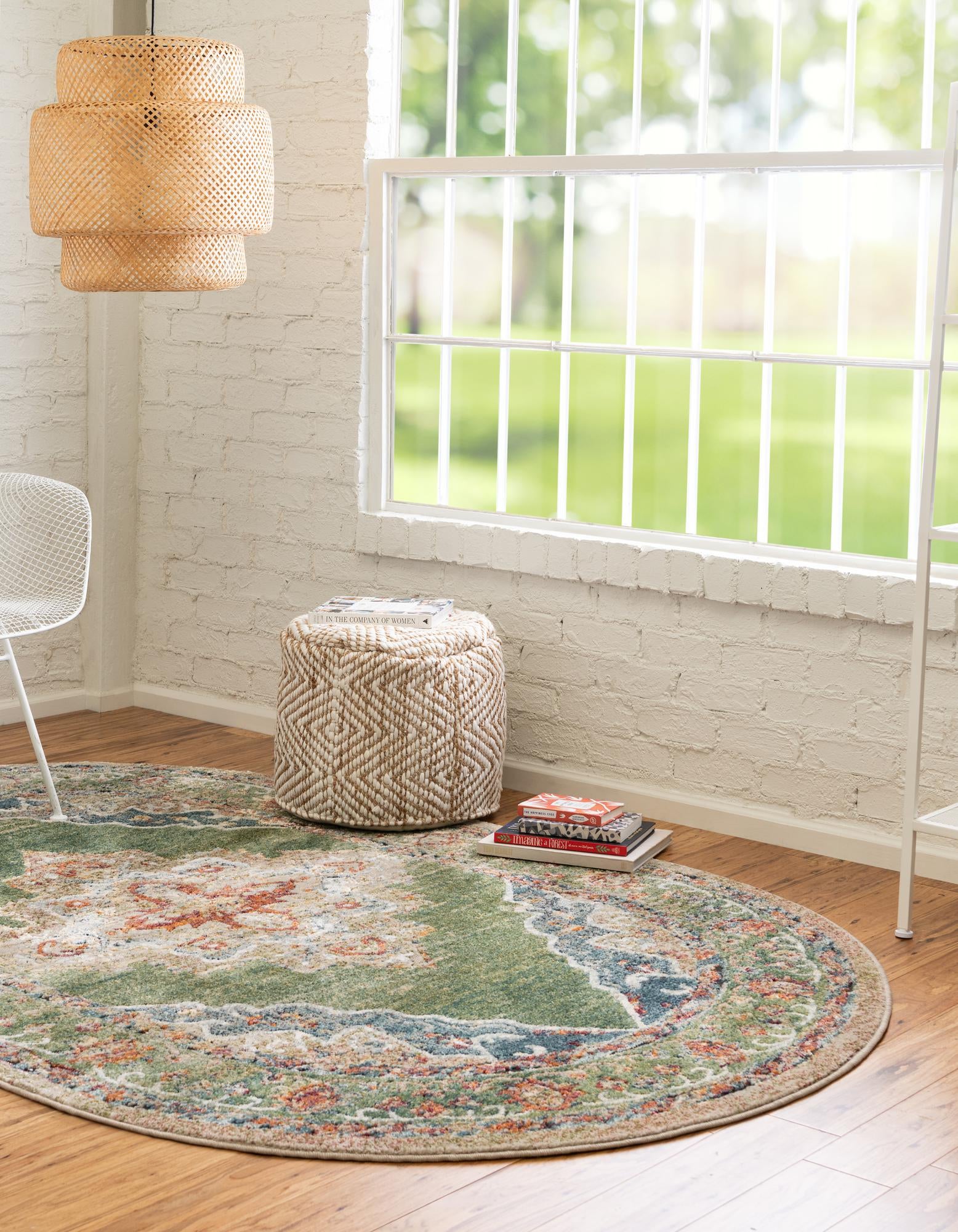 Green 5' x 8' Isabella Oval Rug | Rugs.com