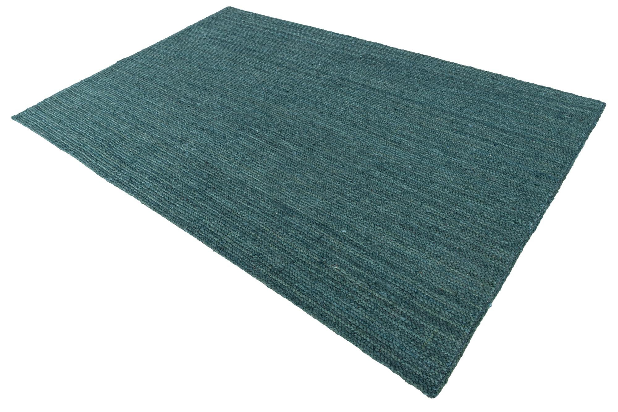 Green 5' 3 x 8' Hand Braided Jute Rug | Rugs.com
