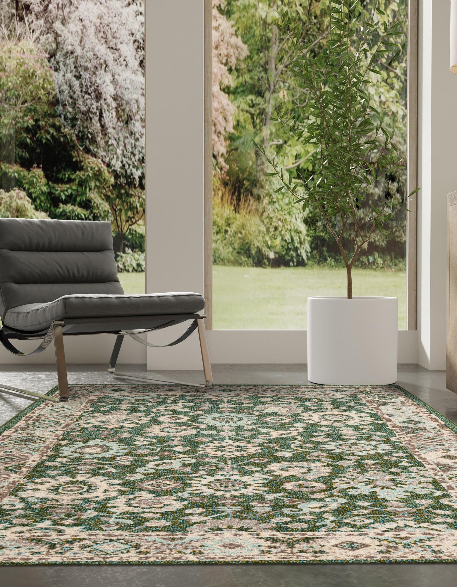 Green 9' x 12' Madeline Rug | Rugs.com