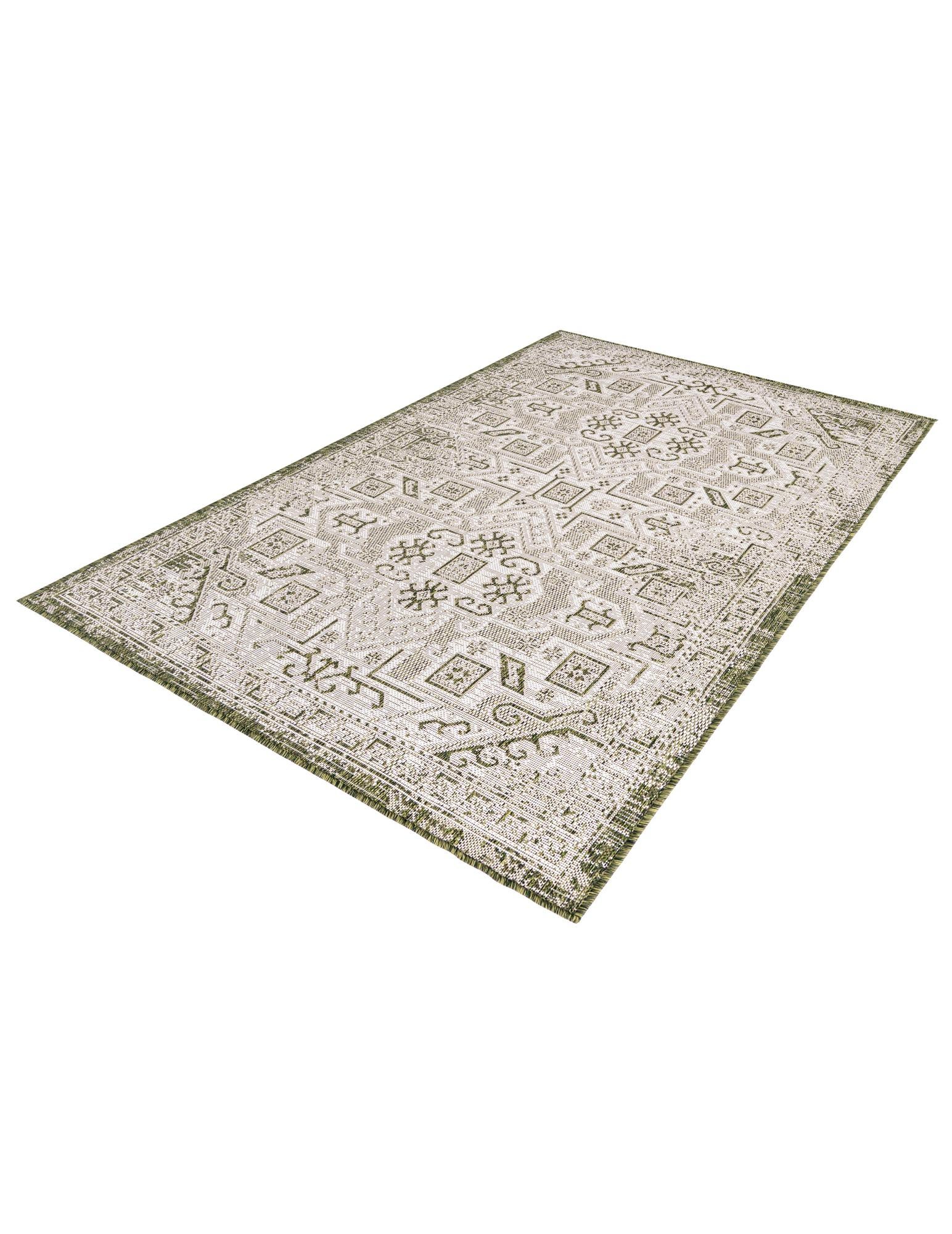 Green 4' x 6' Aztec Indoor / Outdoor Rug | Rugs.com