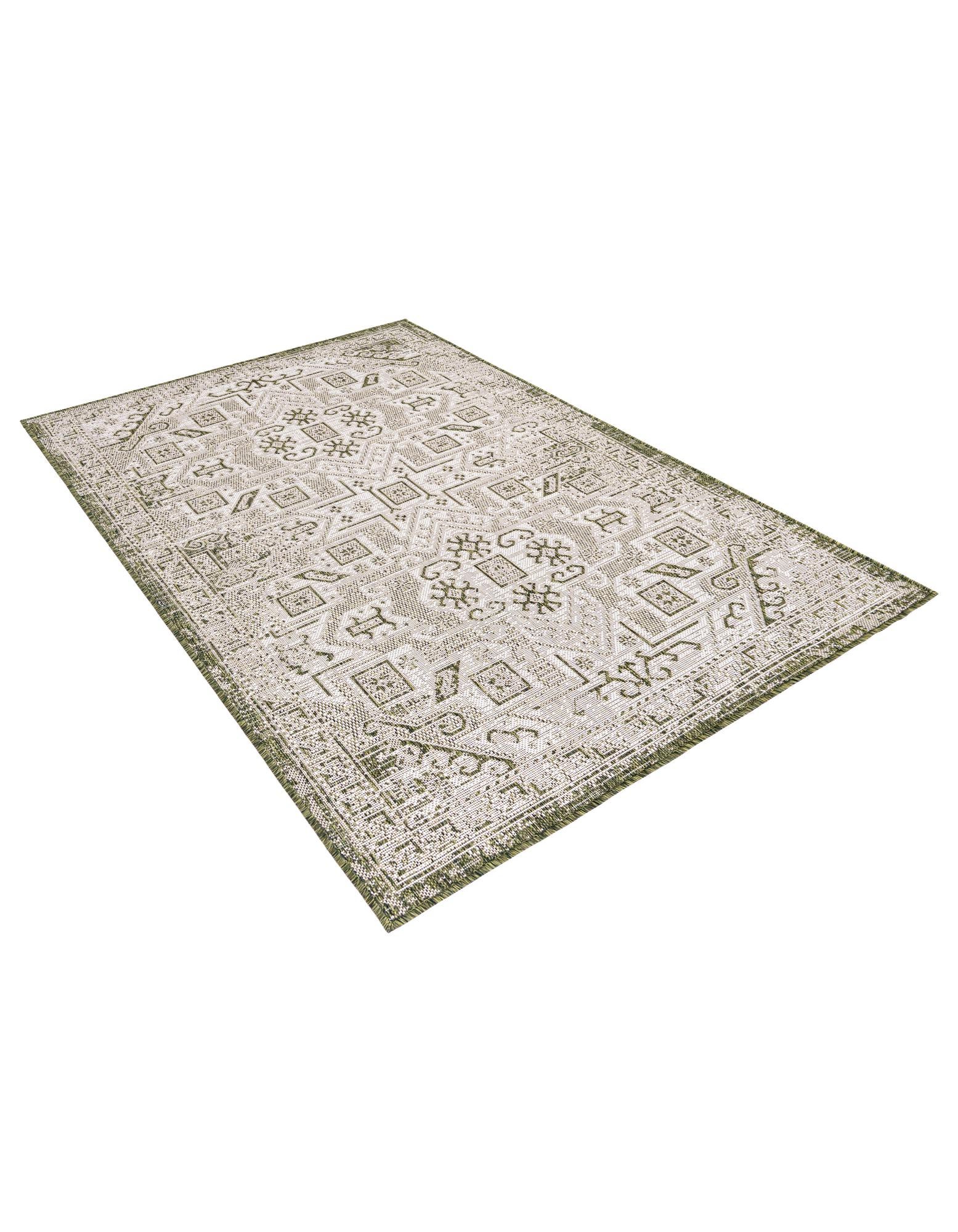 Green 4' x 6' Aztec Indoor / Outdoor Rug | Rugs.com