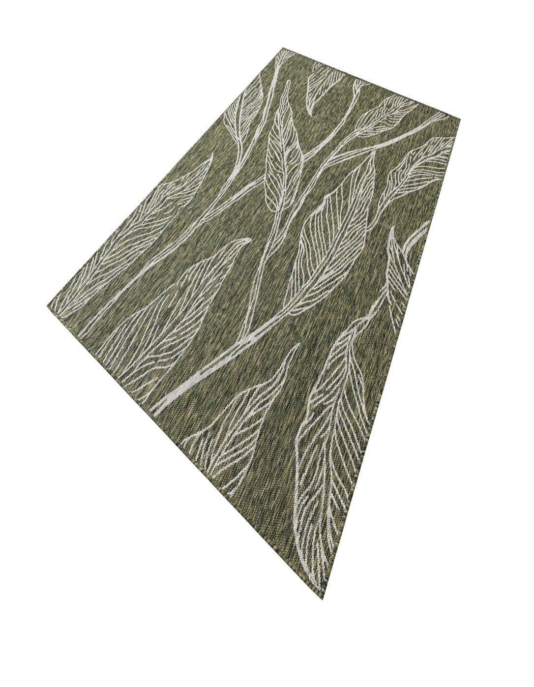 Green 5' 3 x 8' Botanical Indoor / Outdoor Rug | Rugs.com
