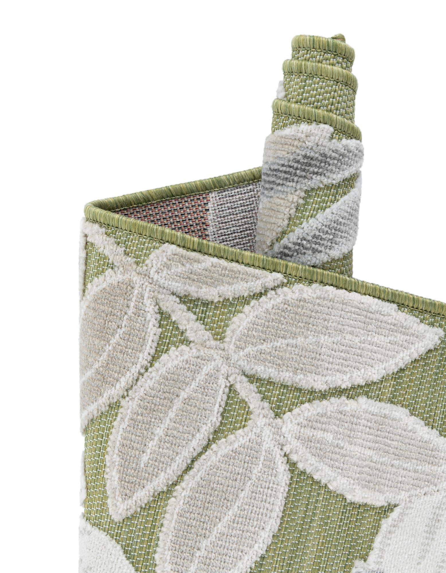 Green 5' 2 x 8' Botanical Indoor / Outdoor Rug | Rugs.com