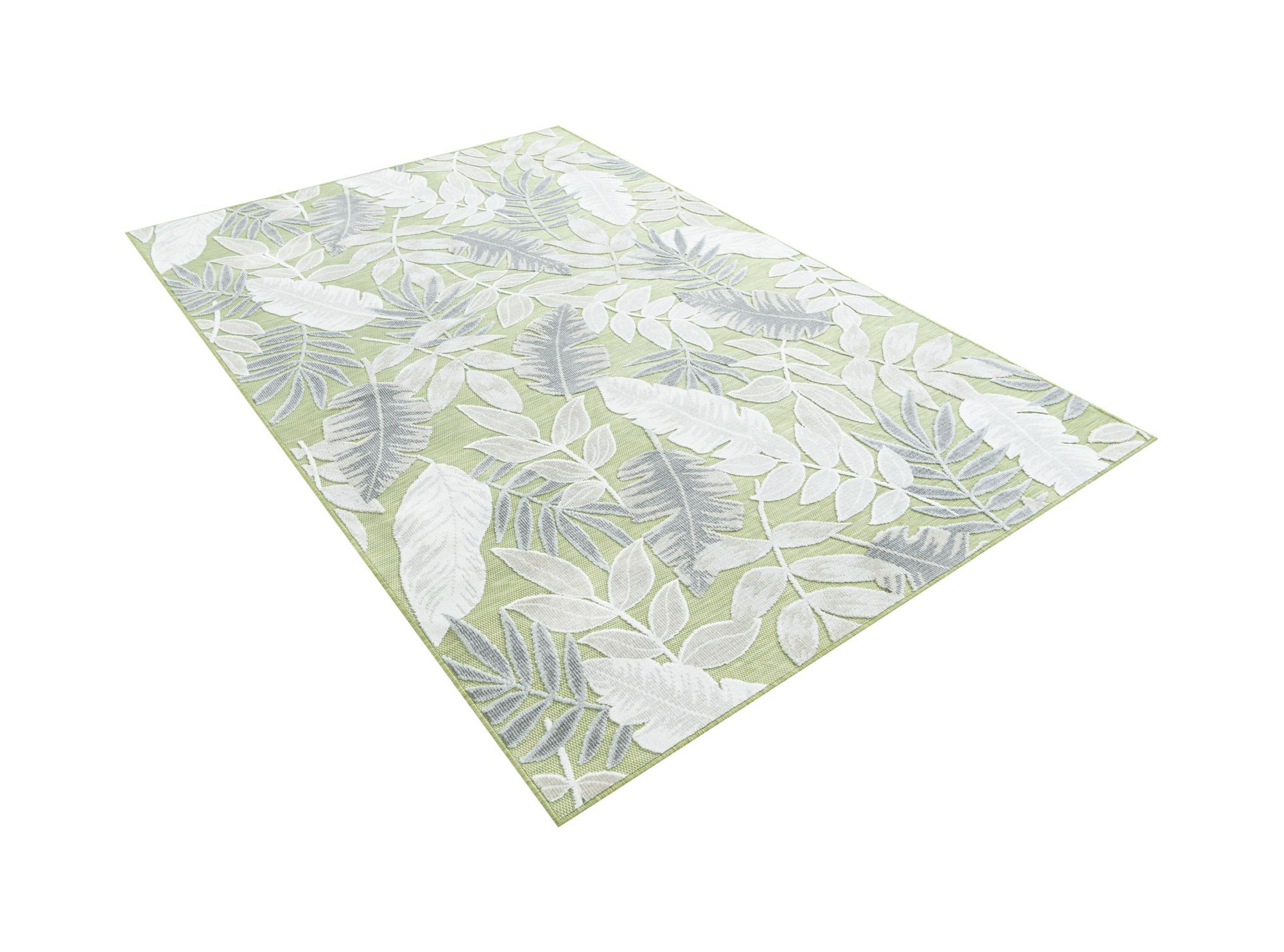 Green 5' 2 x 8' Botanical Indoor / Outdoor Rug | Rugs.com