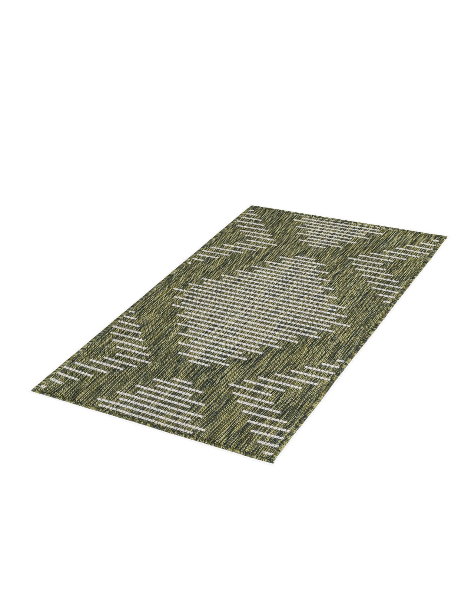 Green 2' x 3' Modern Indoor / Outdoor Rug | Rugs.com