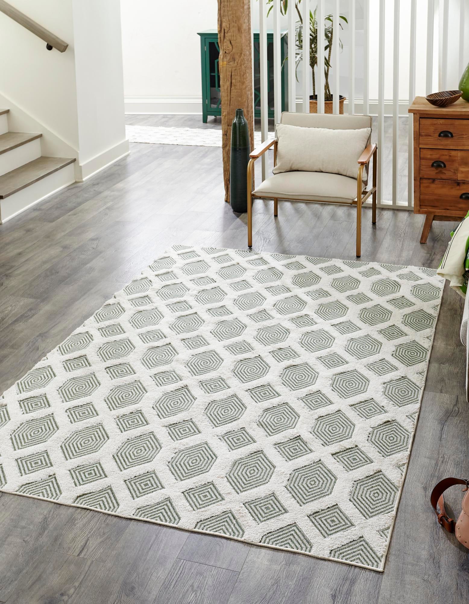 Green 4' 5 x 6' Sabrina Soto Casa Havana Rug | Rugs.com