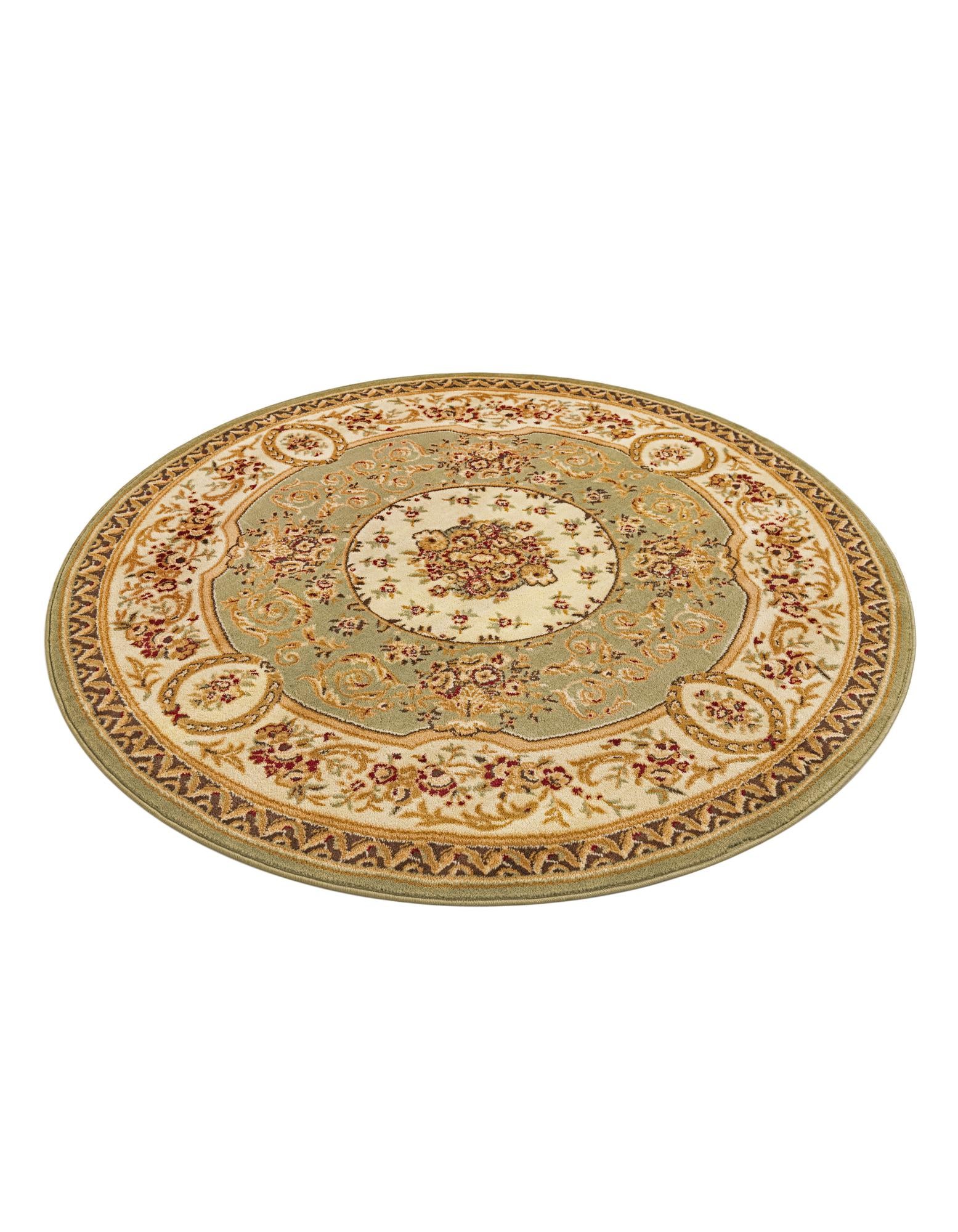 Green 6' x 6' Chateau Round Rug | Rugs.com