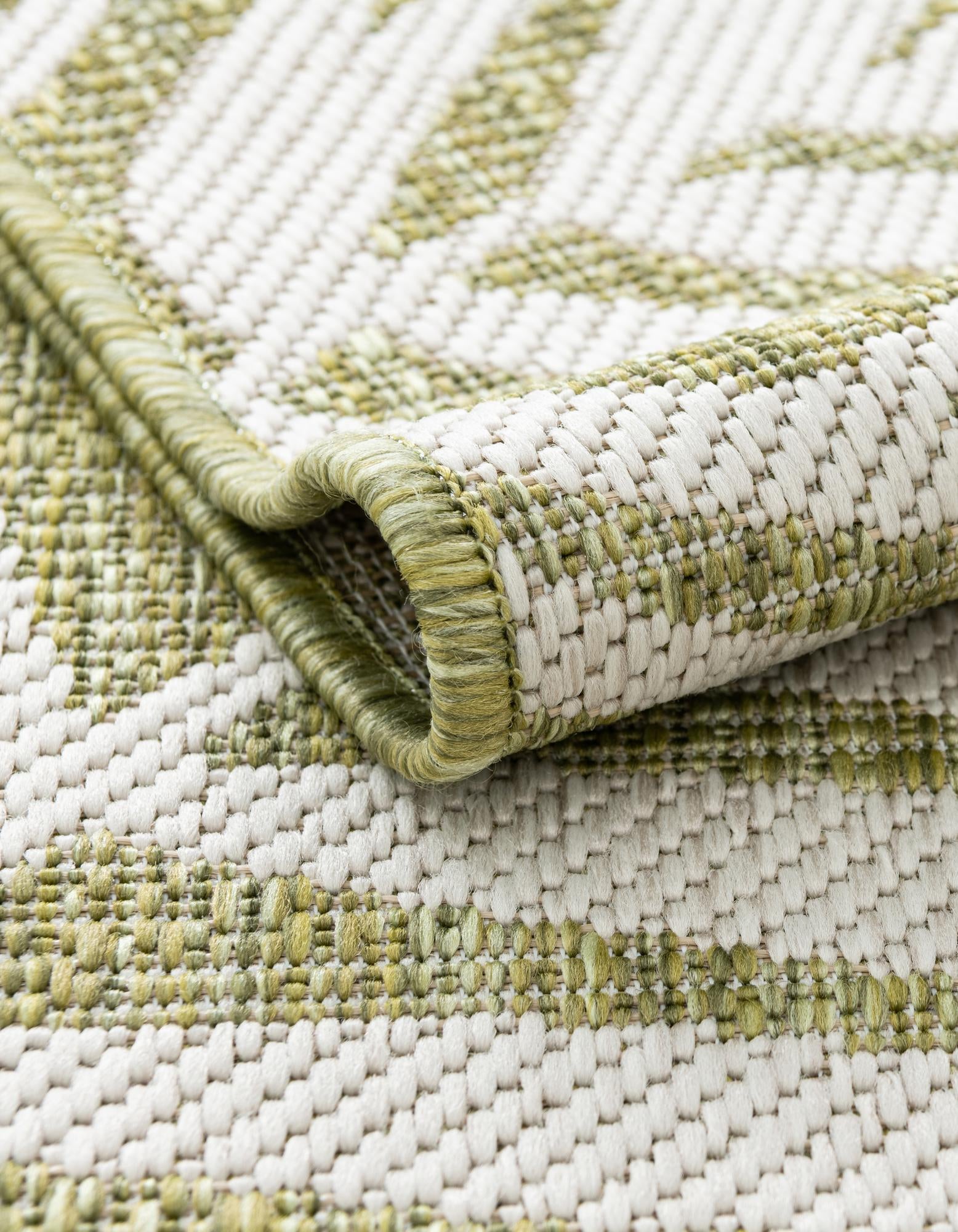 Green 4' x 4' Botanical Indoor / Outdoor Round Rug | Rugs.com