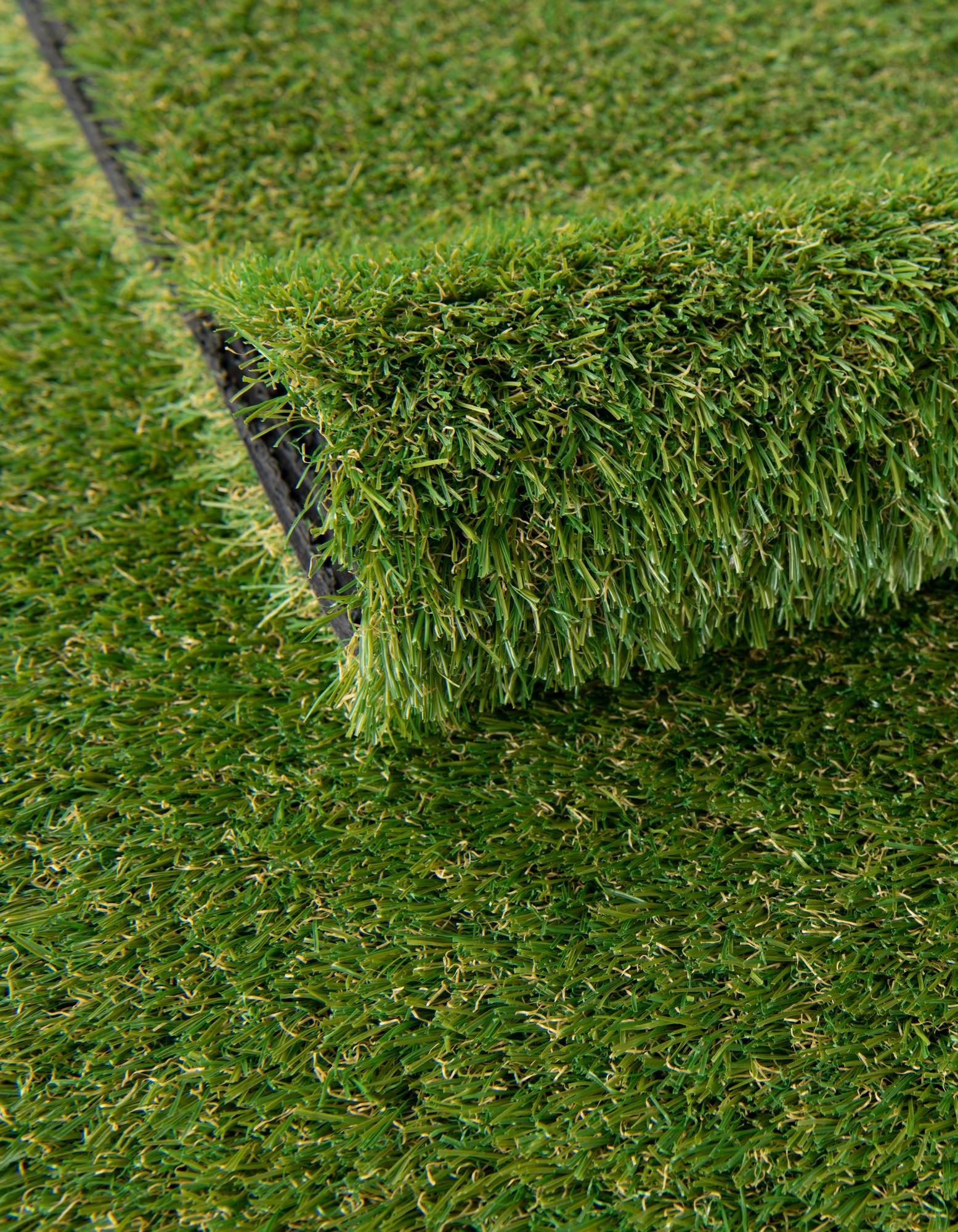 Green 3' x 3' Grass Indoor / Outdoor Round Rug | Rugs.com