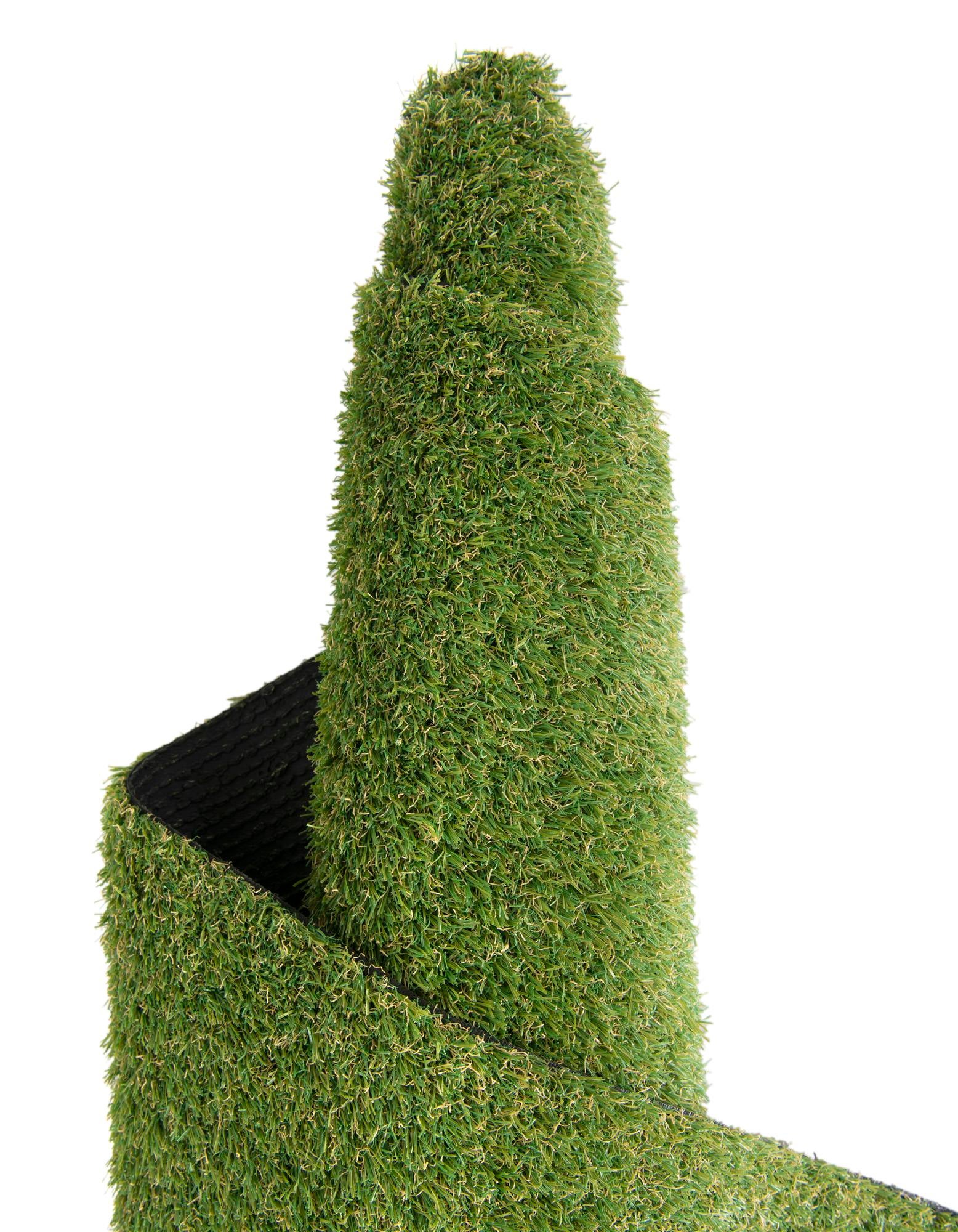 Green 5' x 5' Grass Indoor / Outdoor Round Rug | Rugs.com