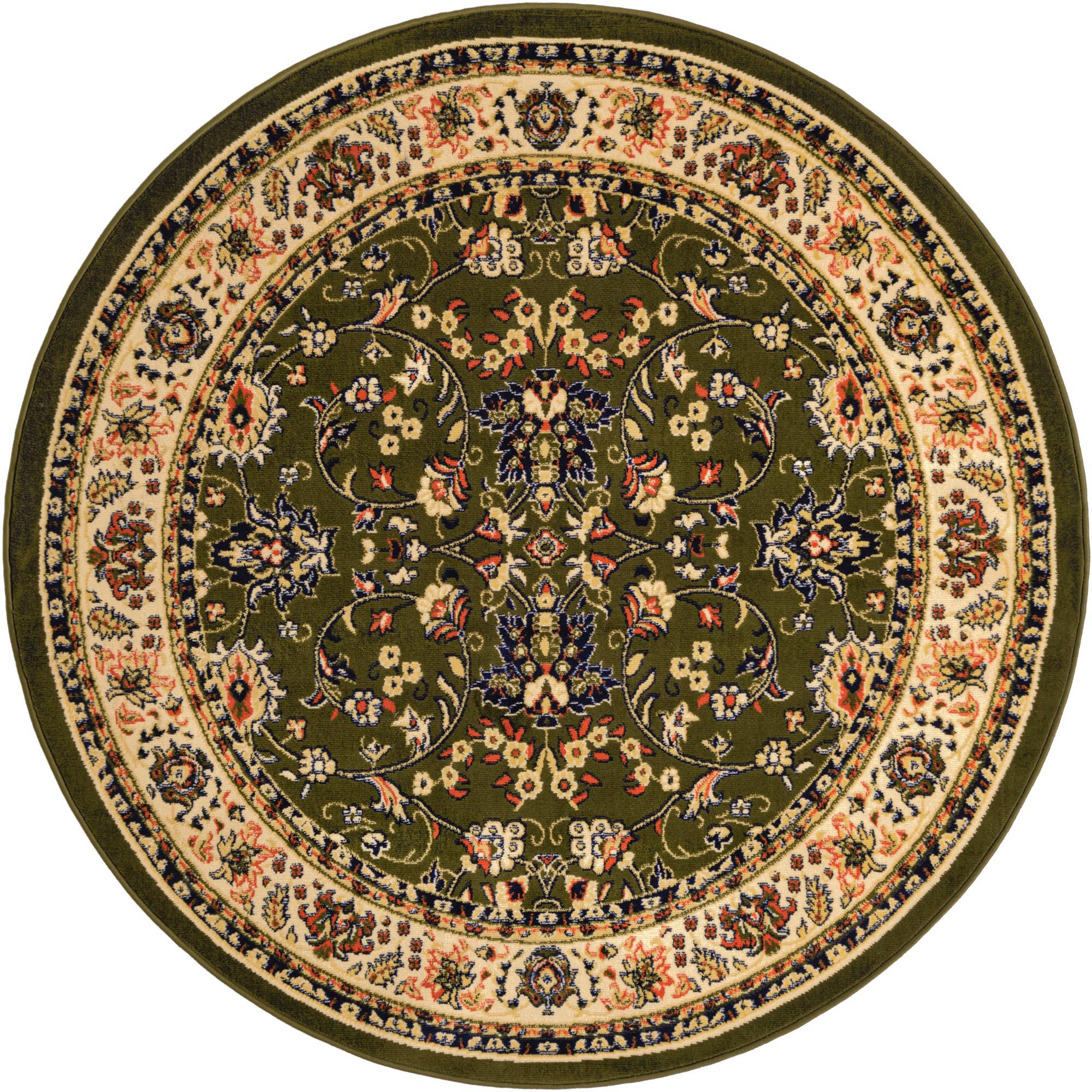 Green 6' x 6' Yasmin Round Rug | Rugs.com