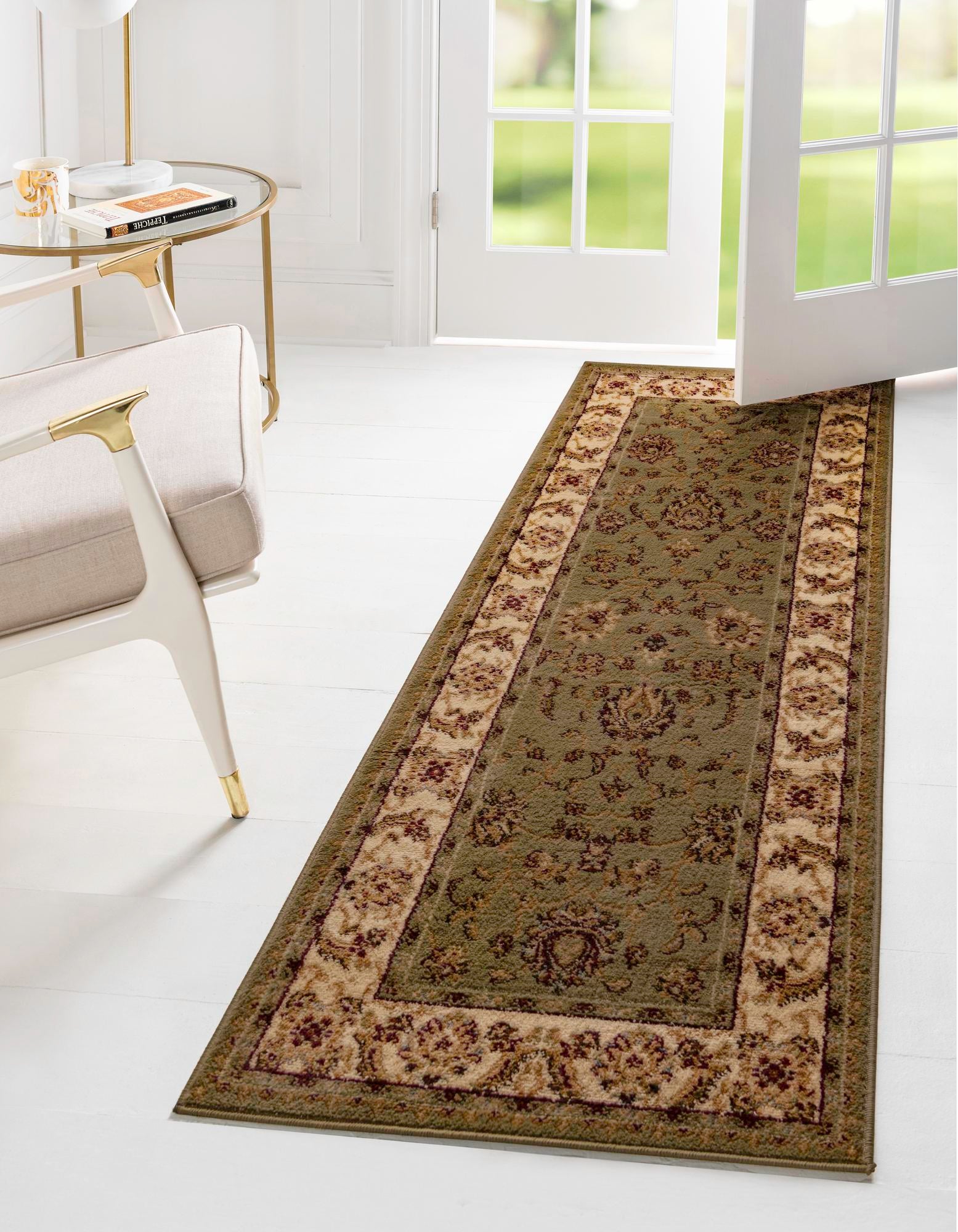 Light Green 2' 7 x 10' Aditi Runner Rug | Rugs.com