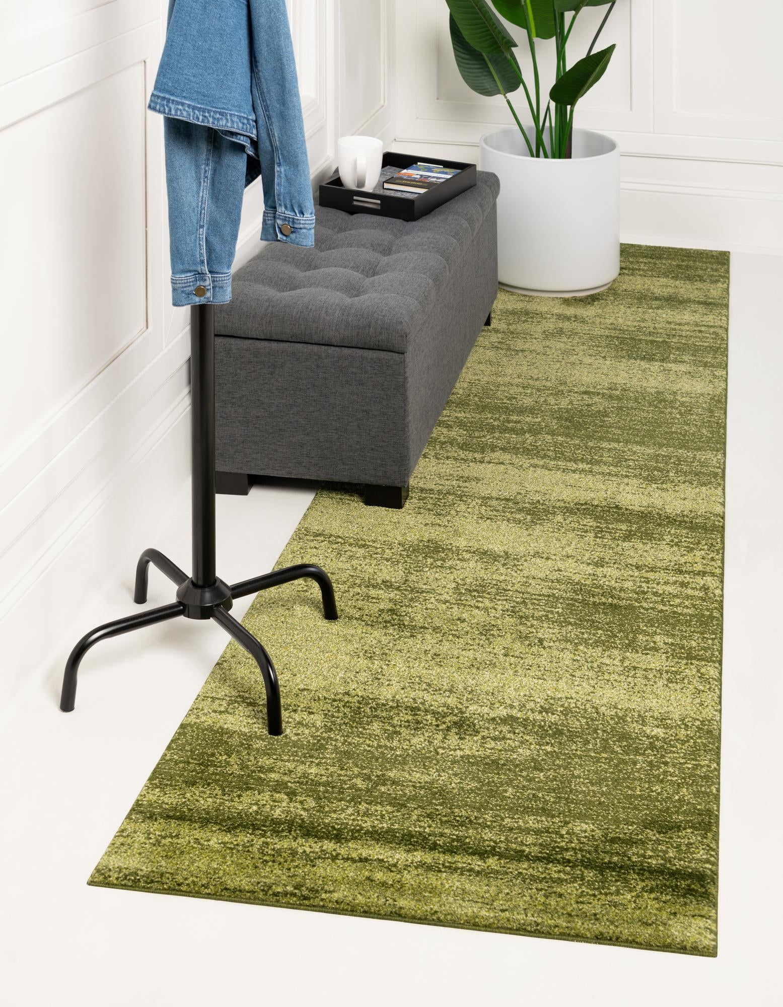 Green 2' x 6' Angelica Runner Rug | Rugs.com