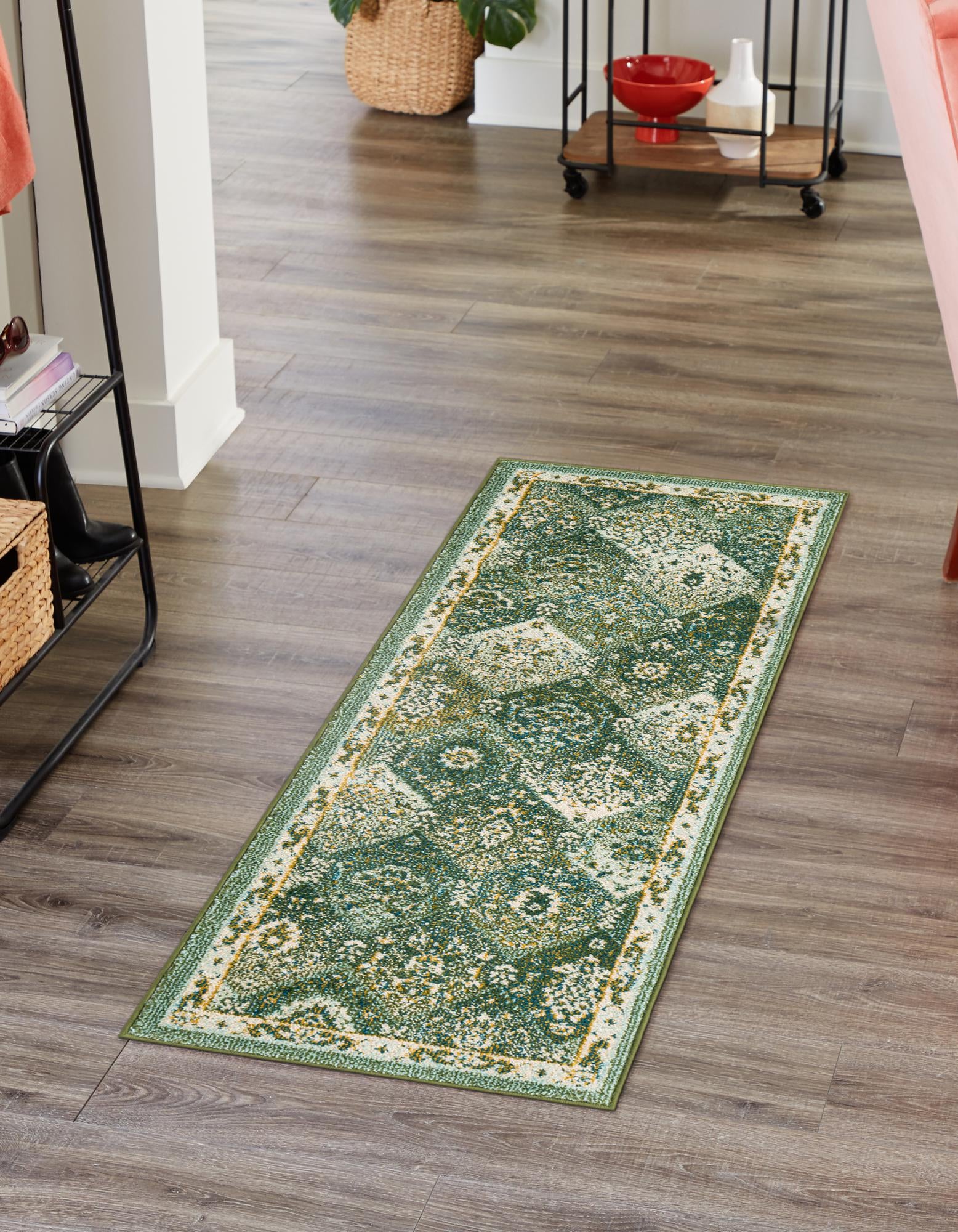 Green 2' x 6' Madeline Runner Rug | Rugs.com