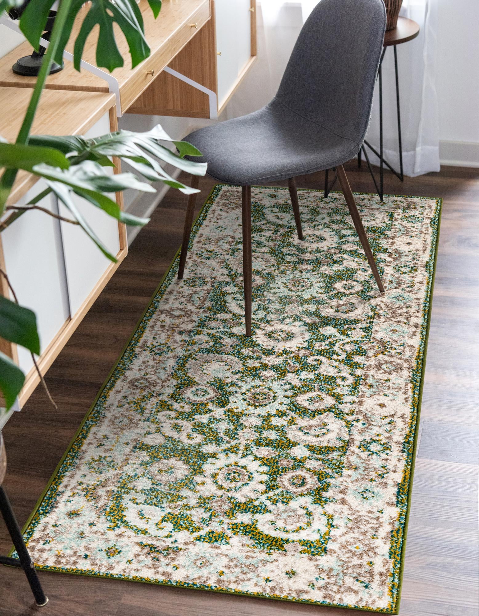 Green 2' 2 x 6' Madeline Runner Rug | Rugs.com