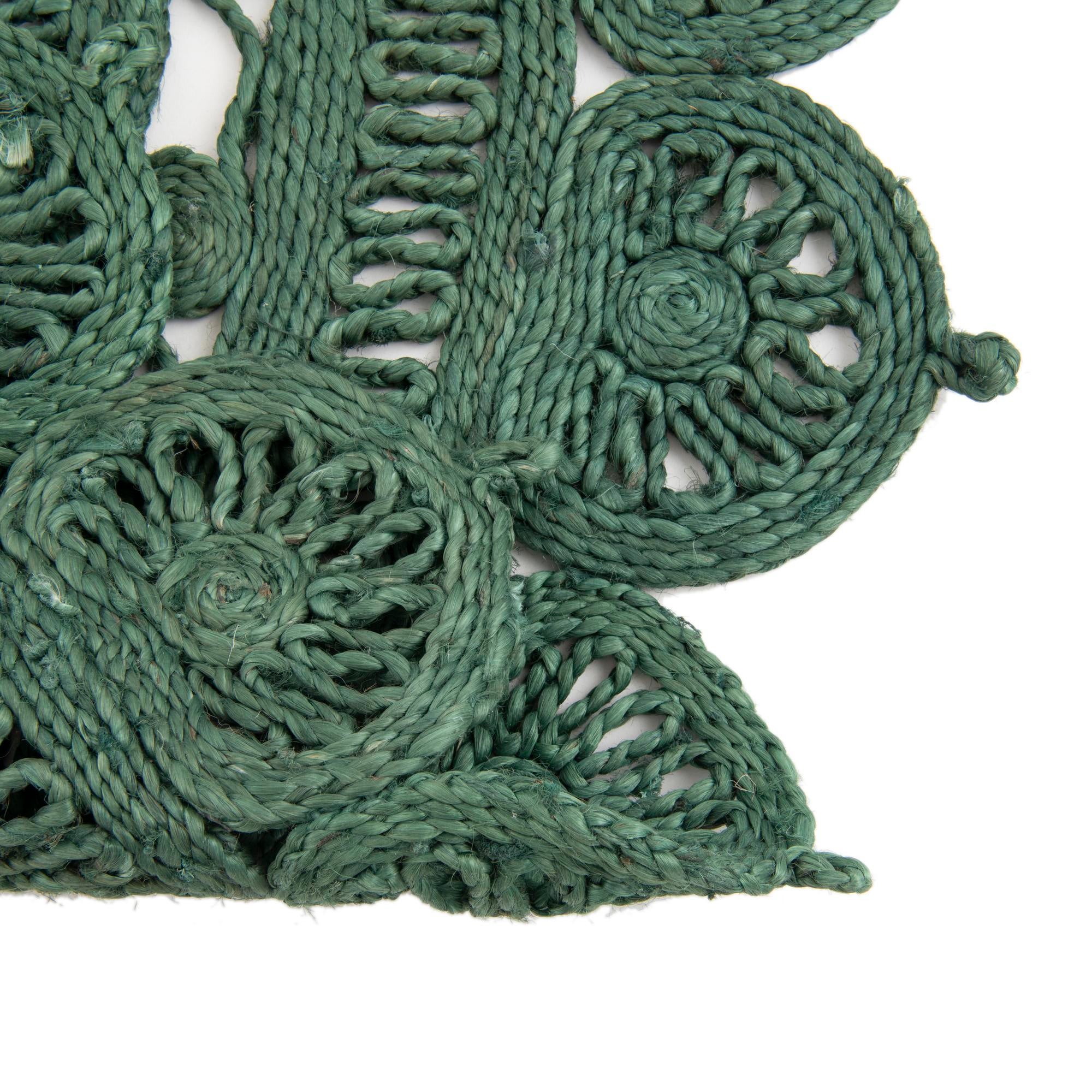 Hunter Green 2' x 3' 1 Hand Braided Jute Oval Rug | Rugs.com