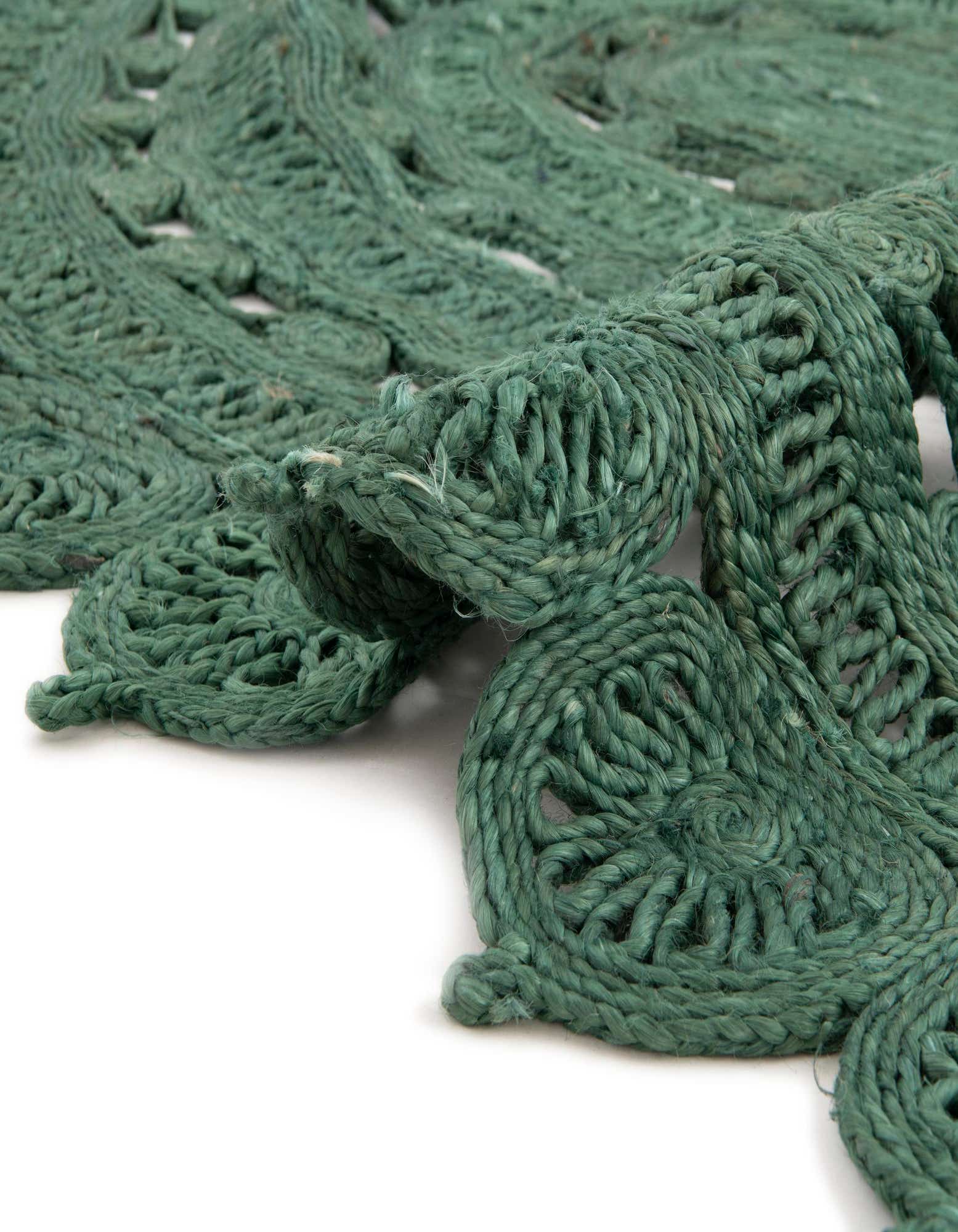 Hunter Green 7' 10 x 10' Hand Braided Jute Oval Rug | Rugs.com