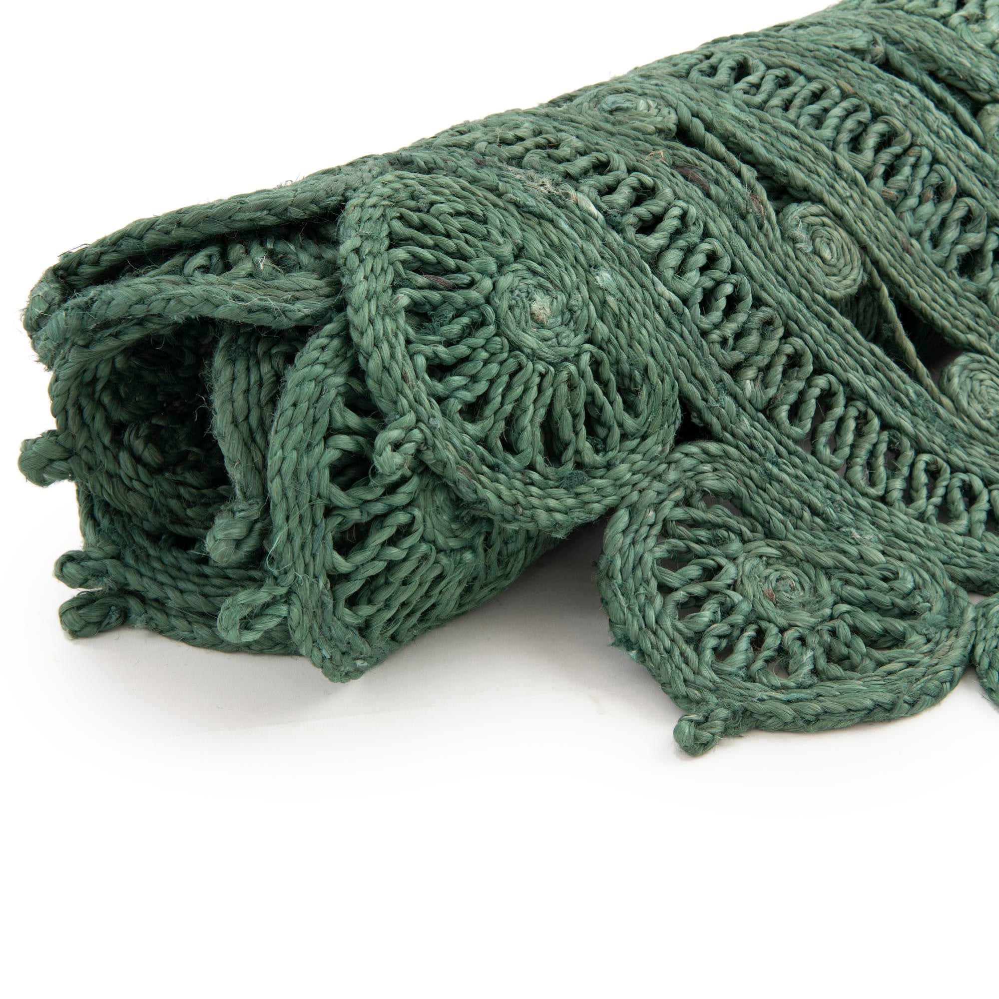 Hunter Green 3' 1 x 5' 1 Hand Braided Jute Oval Rug | Rugs.com