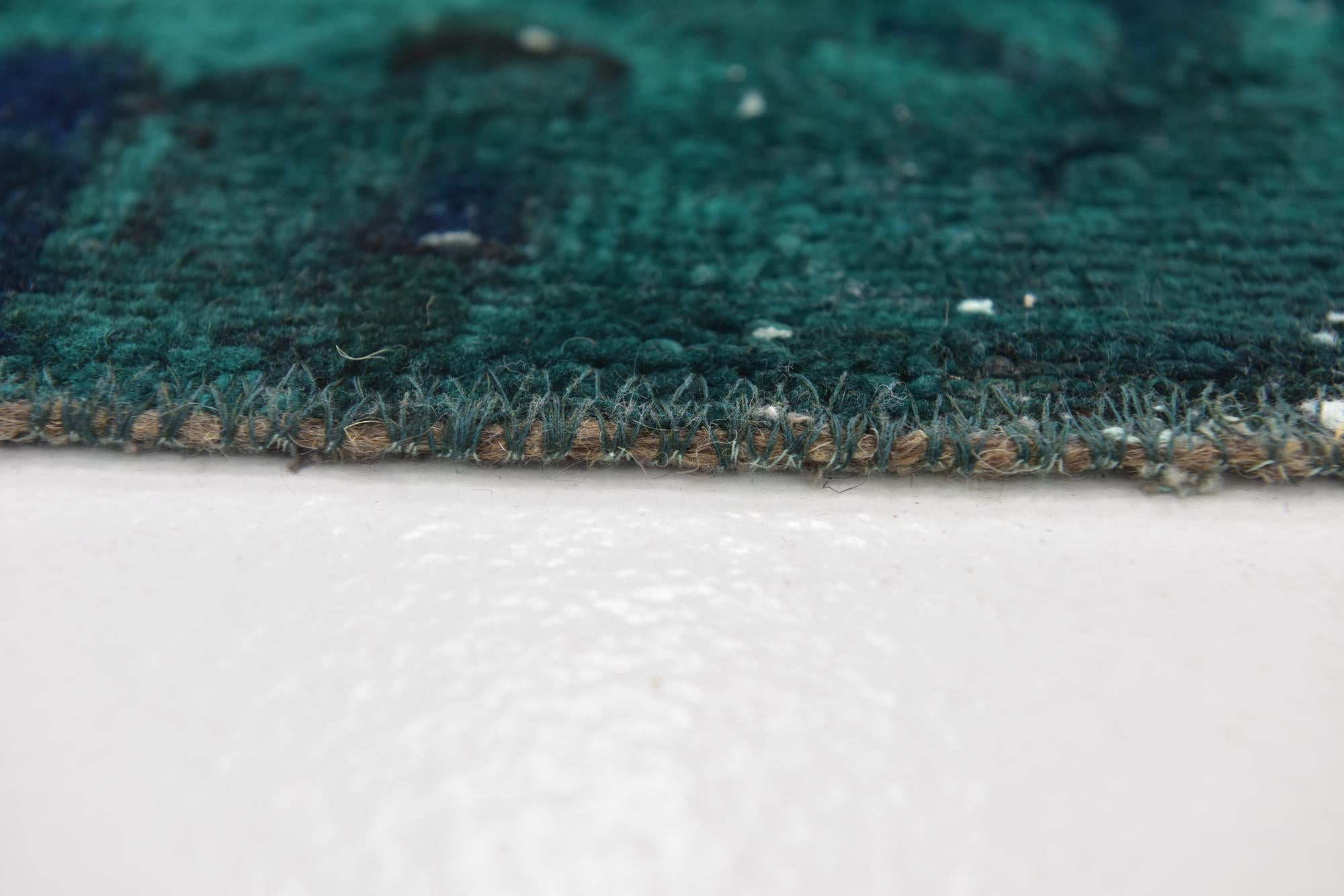 Hunter Green 2' 8 x 4' 10 Hand Knotted Ultra Vintage Persian Wool Rug ...