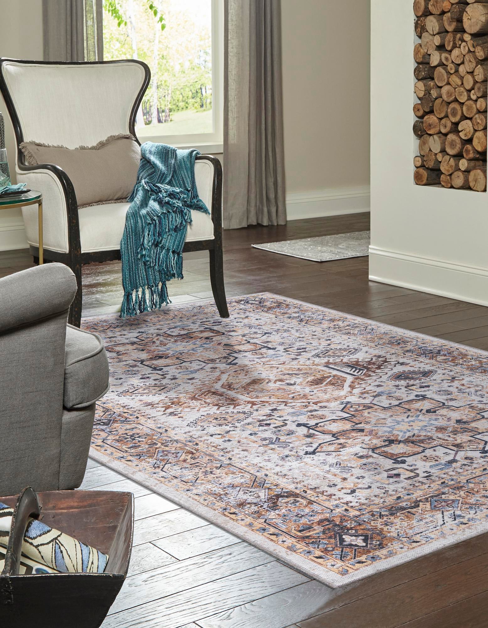 Ivory Almond 6' x 9' Washable Yara Rug | Rugs.com
