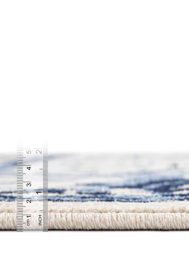 Ivory and Blue 10' x 10' Miranda Square Rug | Rugs.com