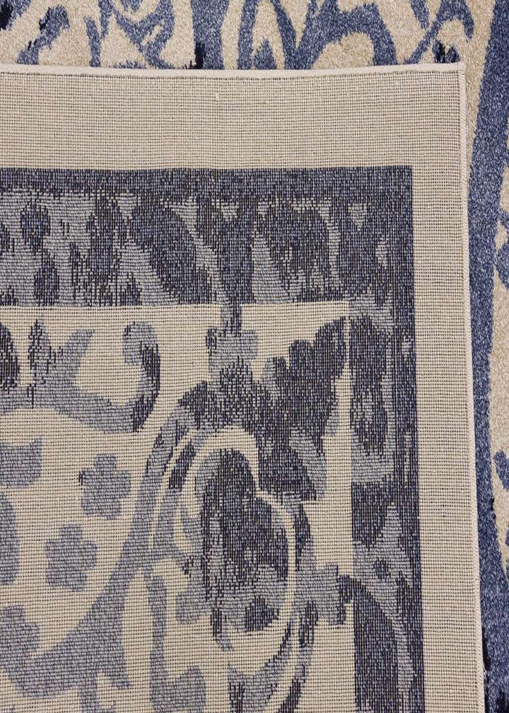 Ivory and Blue 10' x 10' Miranda Square Rug | Rugs.com