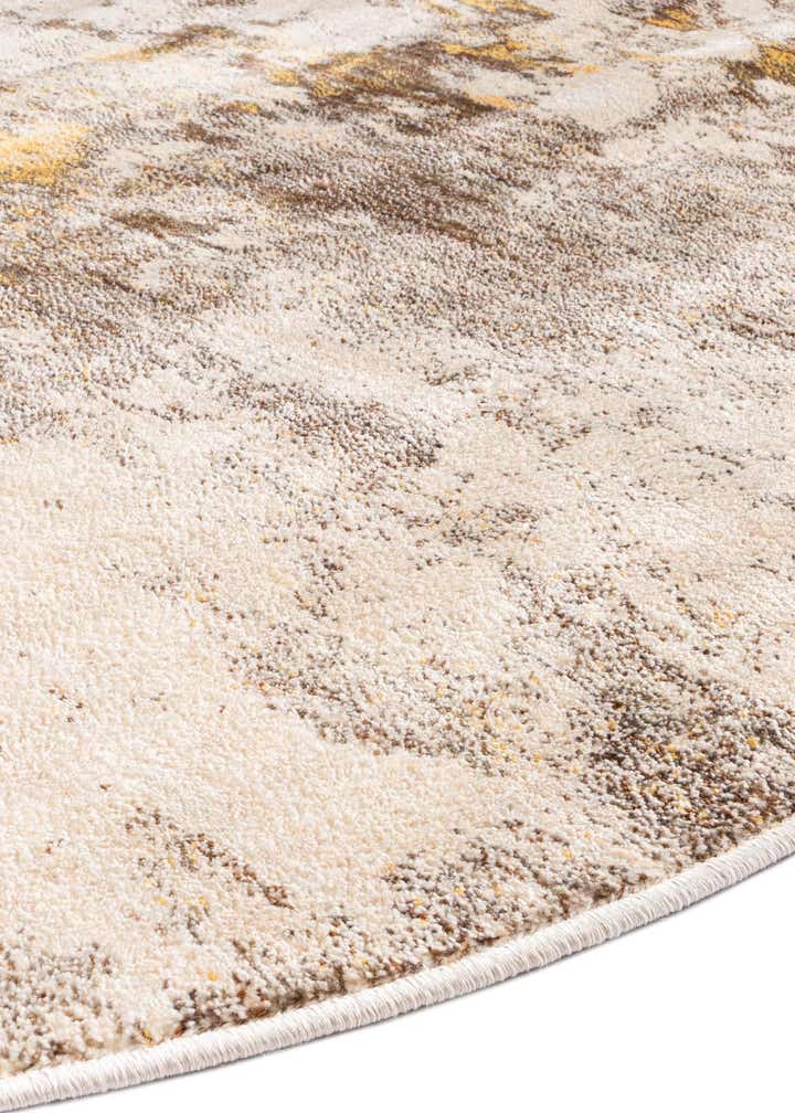 Ivory Beige 5' x 5' Apollo Round Rug | Rugs.com