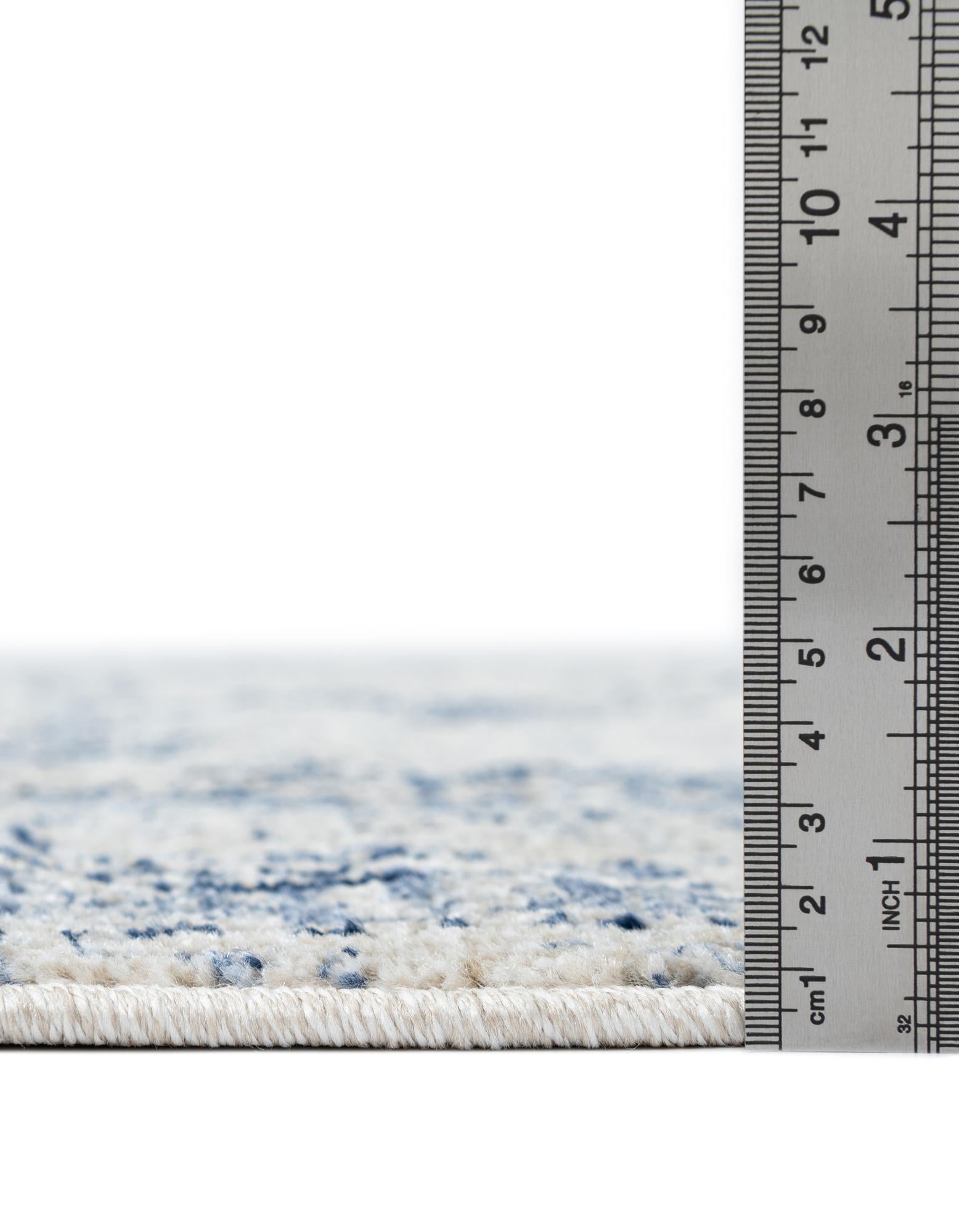 Ivory Blue 6' x 6' Miranda Round Rug | Rugs.com