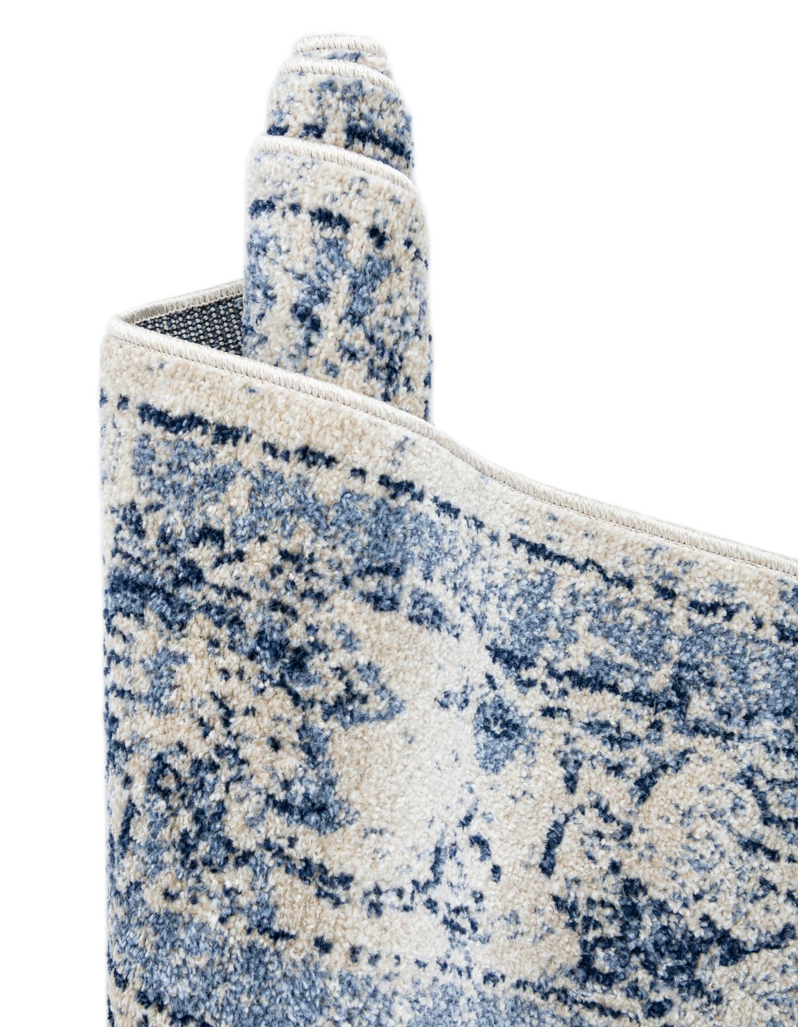 Ivory Blue 7' 10 x 7' 10 Miranda Square Rug | Rugs.com