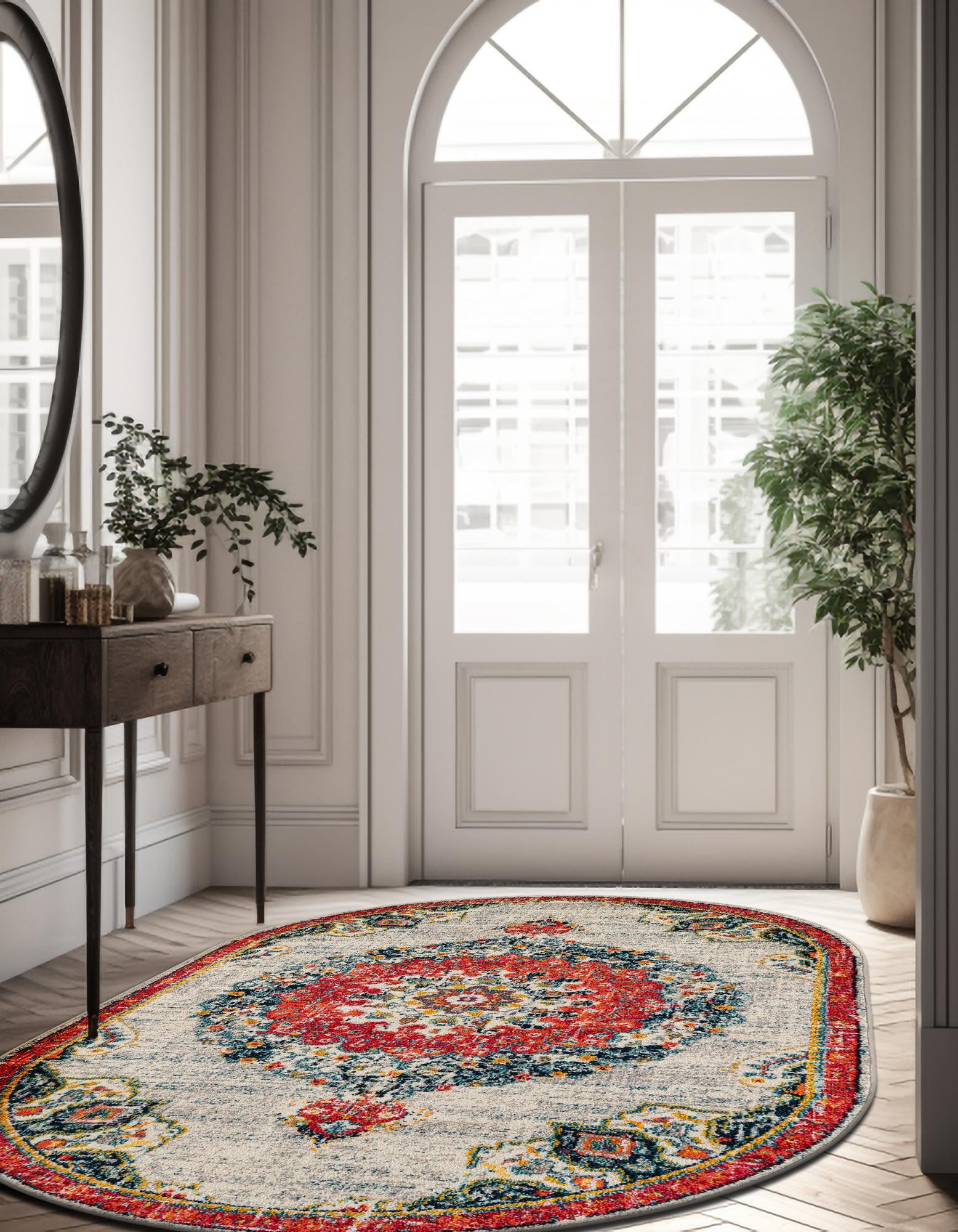 Ivory 4' x 6' Madeline Oval Rug | Rugs.com