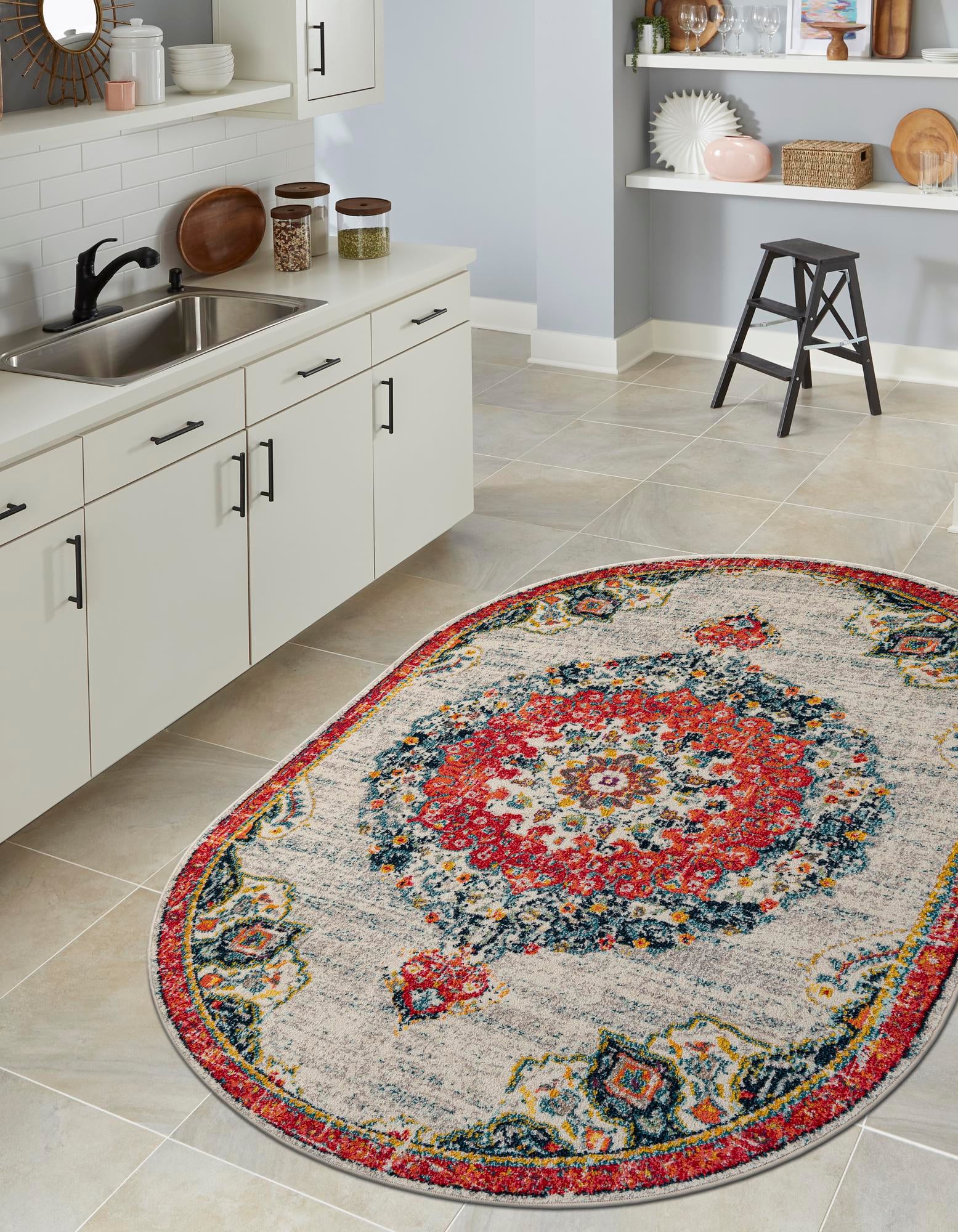 Ivory 4' x 6' Madeline Oval Rug | Rugs.com