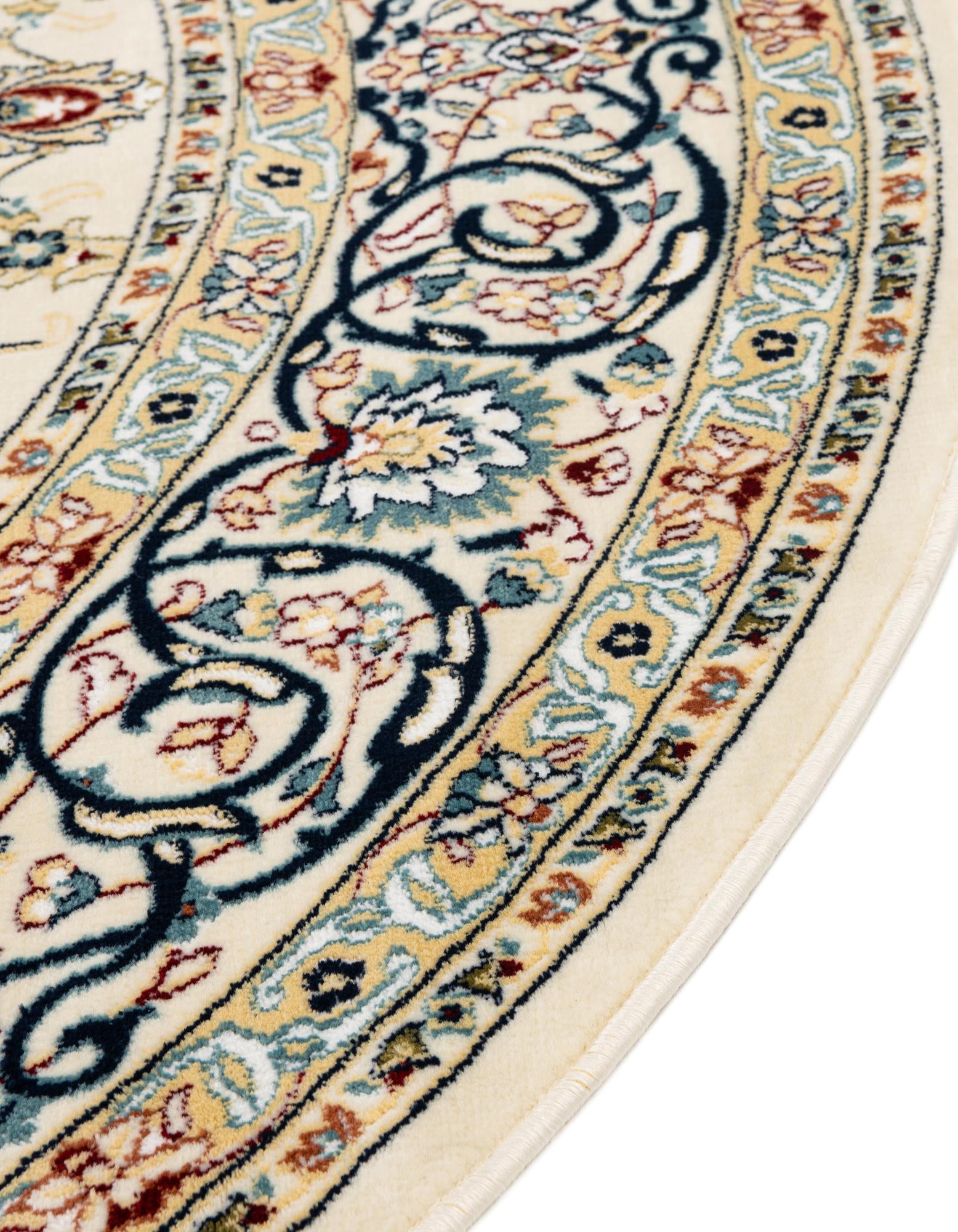 Ivory 4' x 6' Nain Design Oval Rug | Rugs.com