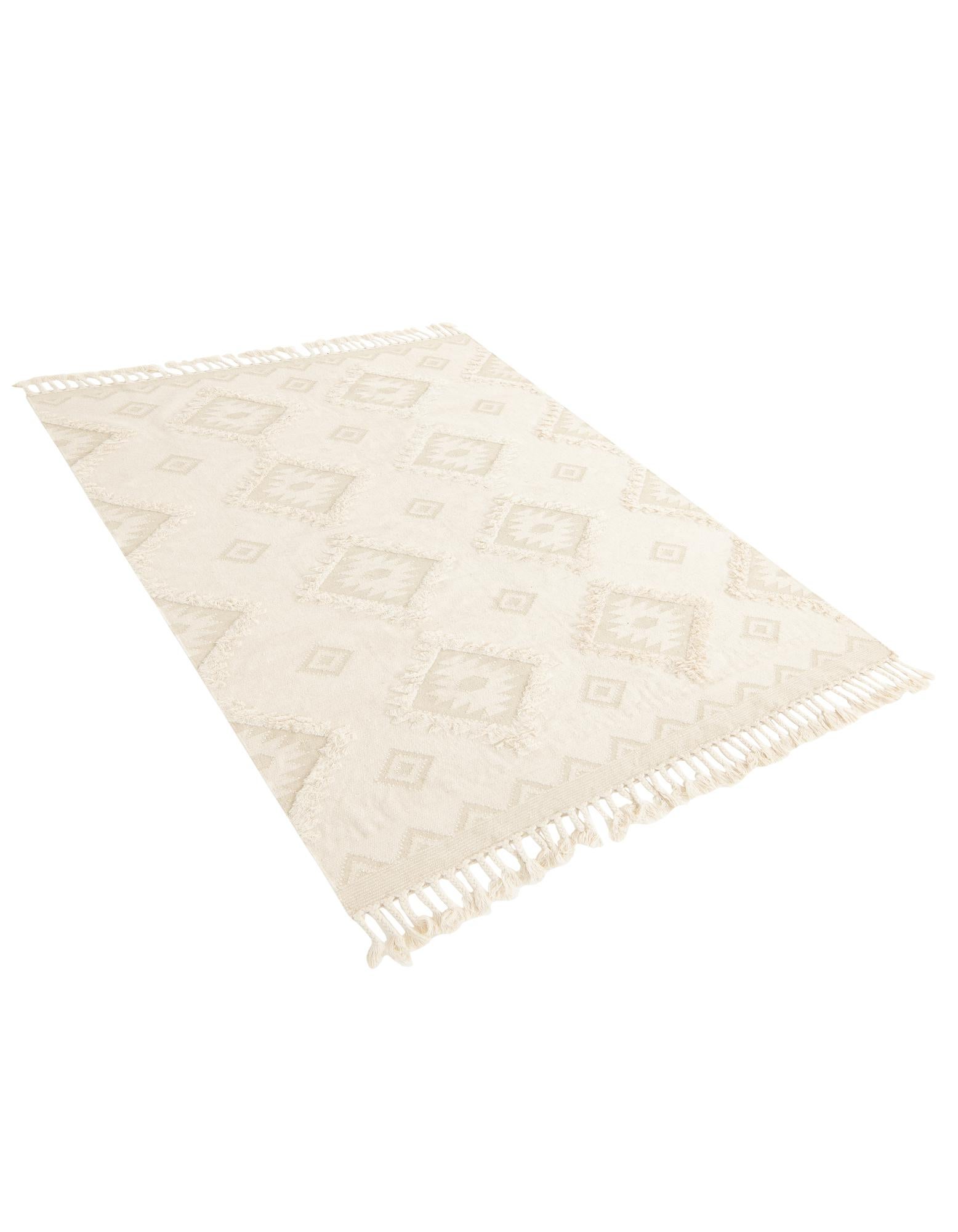 Ivory 8' x 10' Hand Woven Arizona Wool Rug | Rugs.com