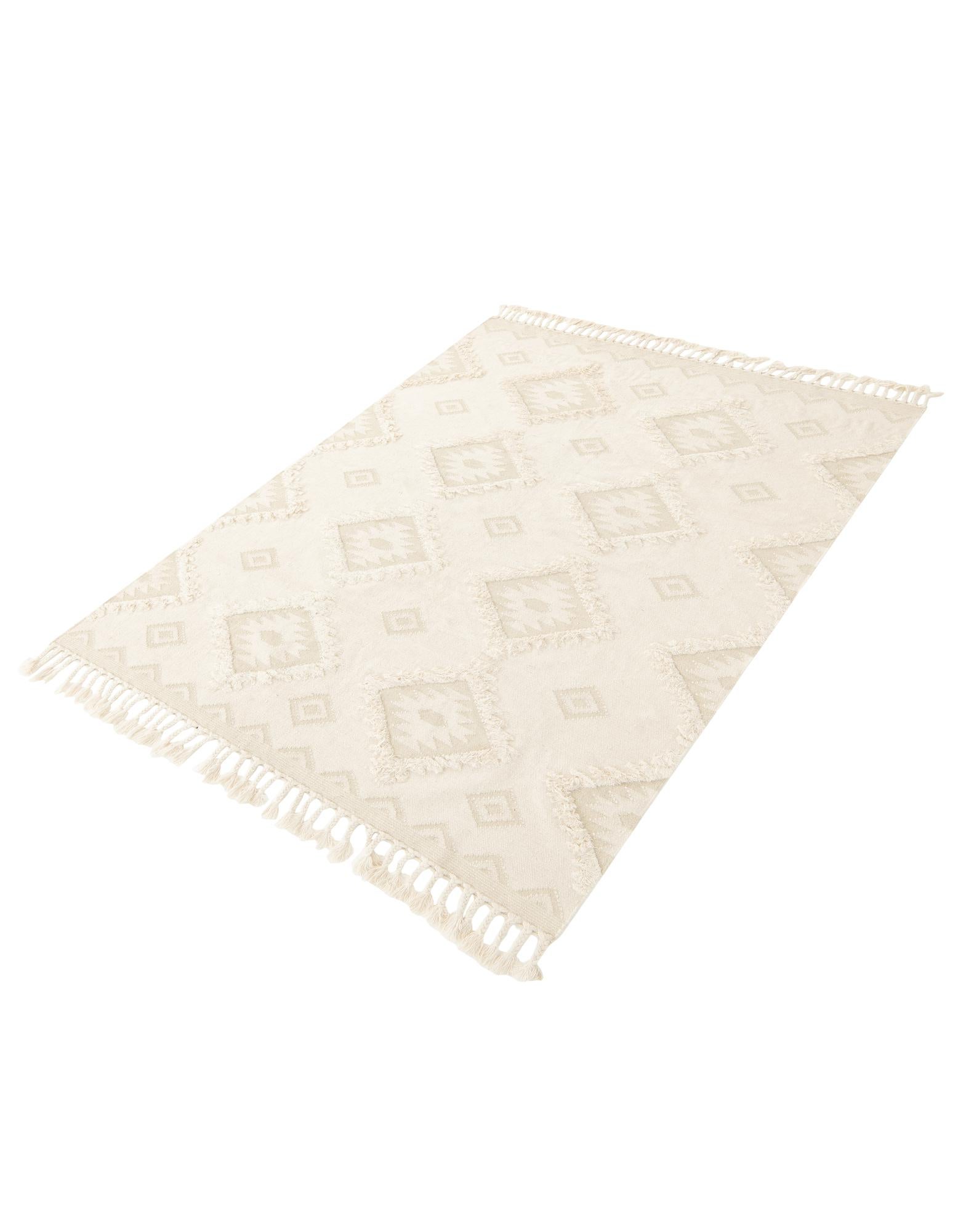 Ivory 8' x 10' Hand Woven Arizona Wool Rug | Rugs.com