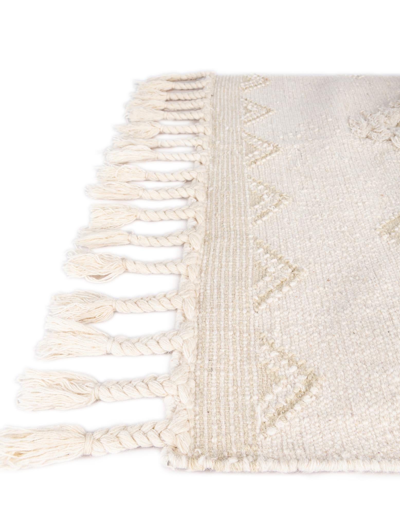 Ivory 5' 1 x 8' Hand Woven Arizona Wool Rug | Rugs.com