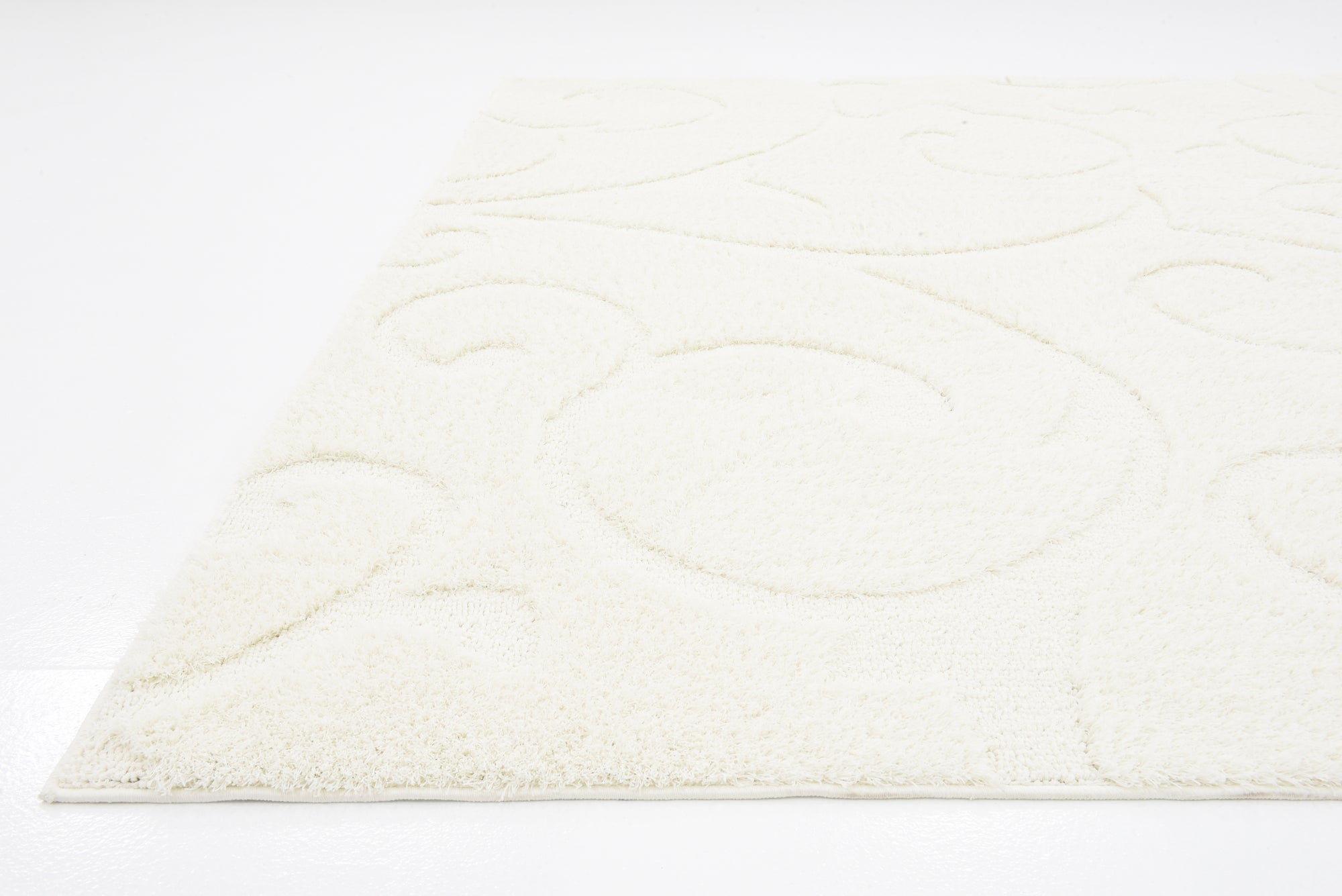 Ivory 8' x 10' Botanical Shag Rug | Rugs.com