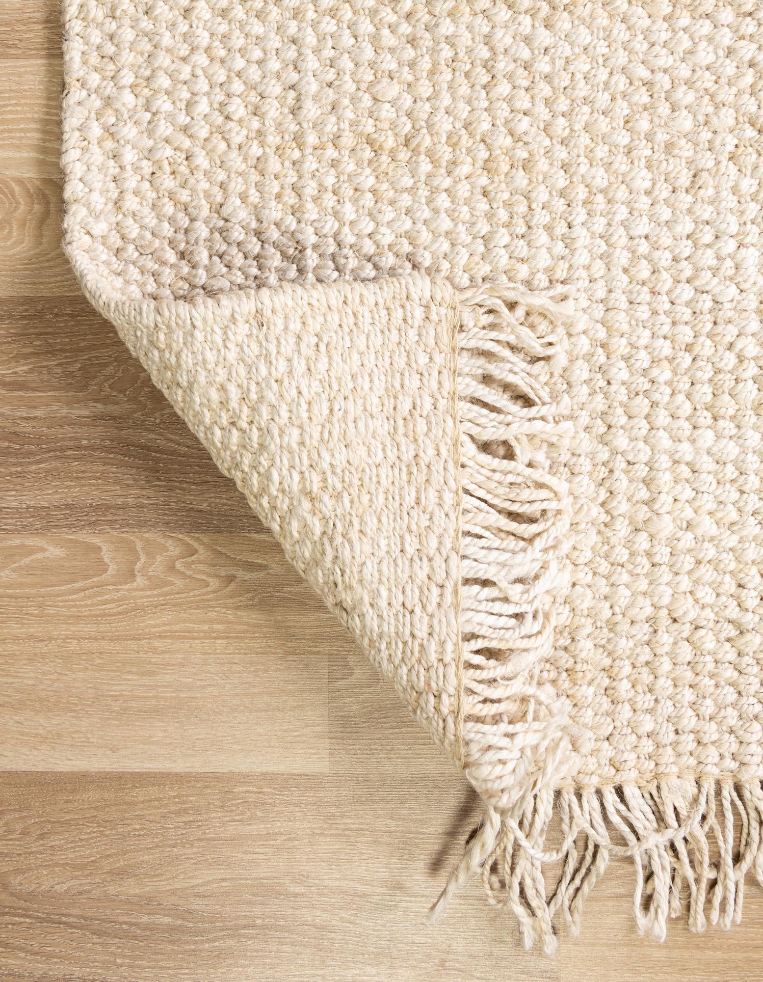 Ivory 4' 1 x 6' 1 Hand Woven Chunky Jute Rug | Rugs.com
