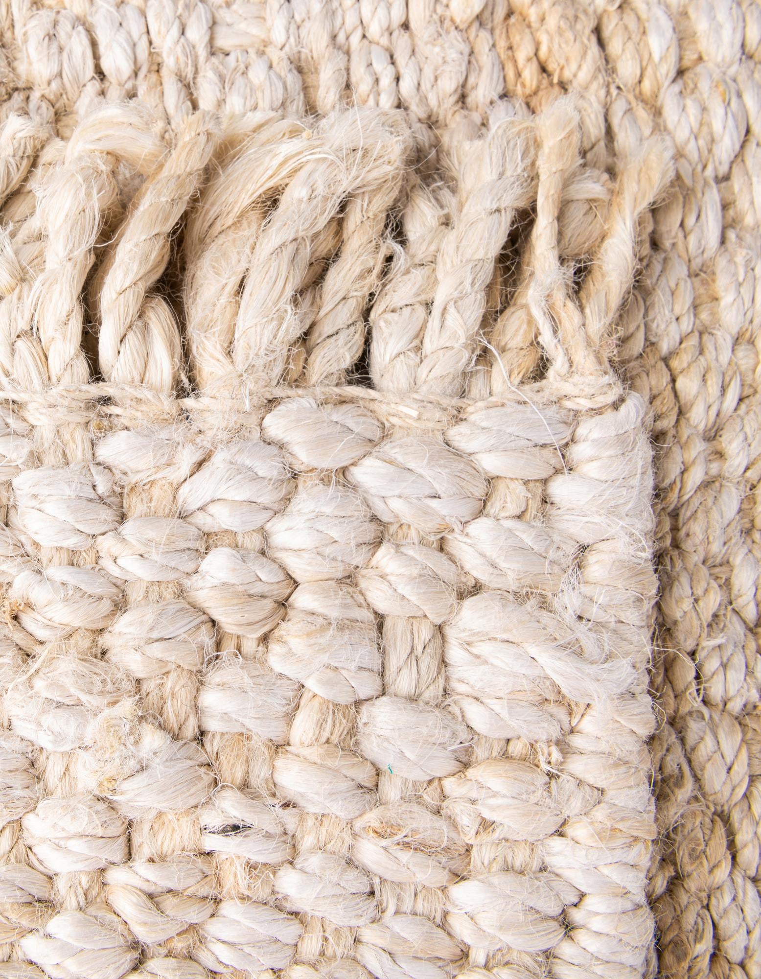 Ivory 4' 1 x 6' 1 Hand Woven Chunky Jute Rug | Rugs.com